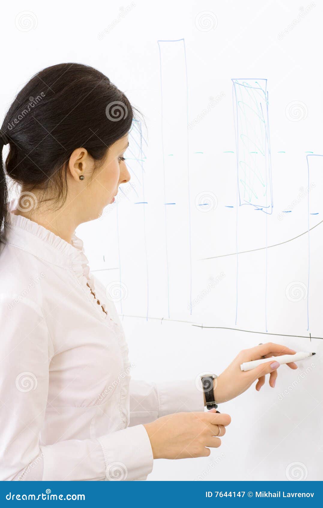 Young Woman Making Presentation Stock Image - Image of classroom ...