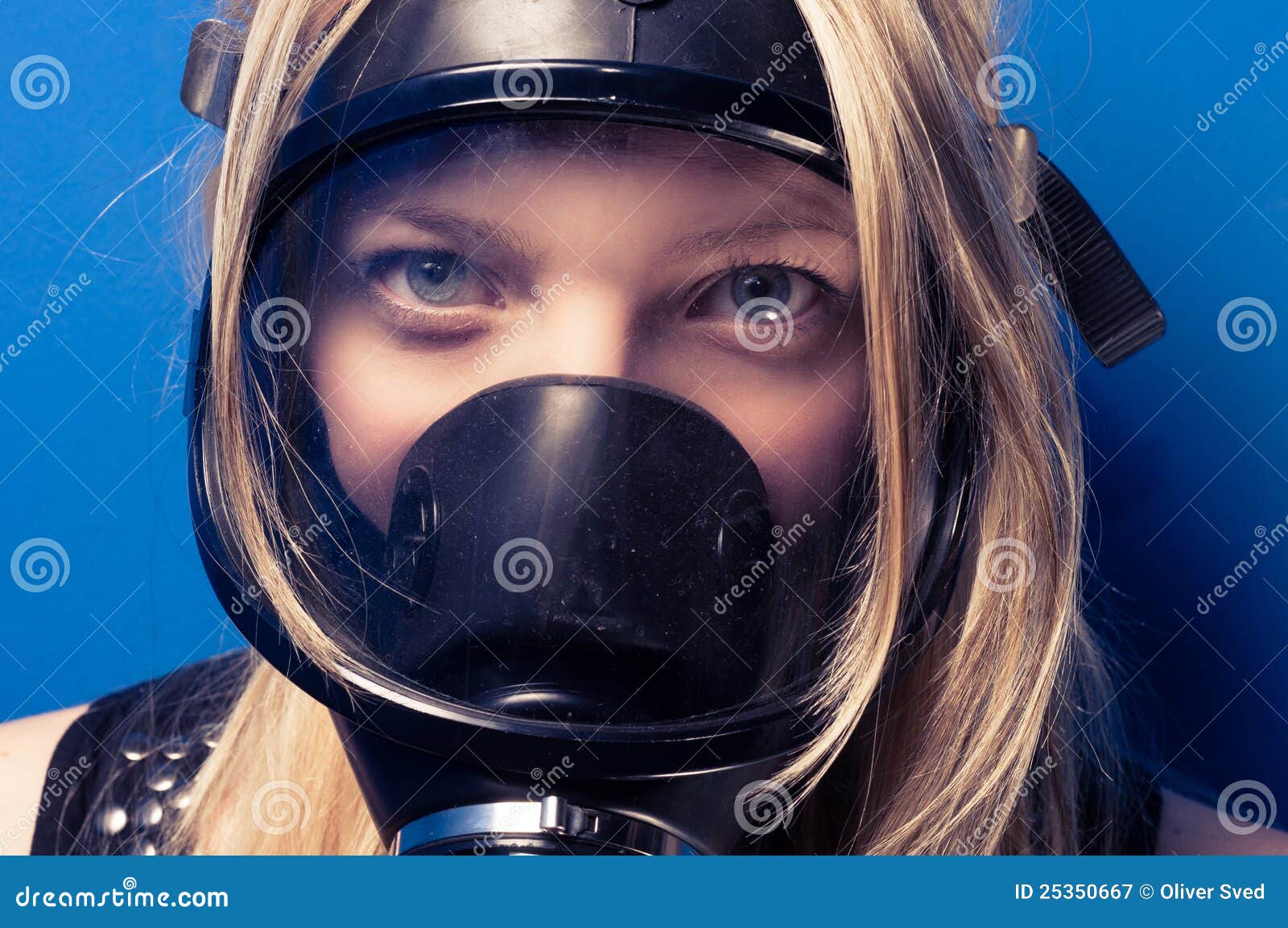 Young woman with a mask stock image. Image of industrial - 25350667