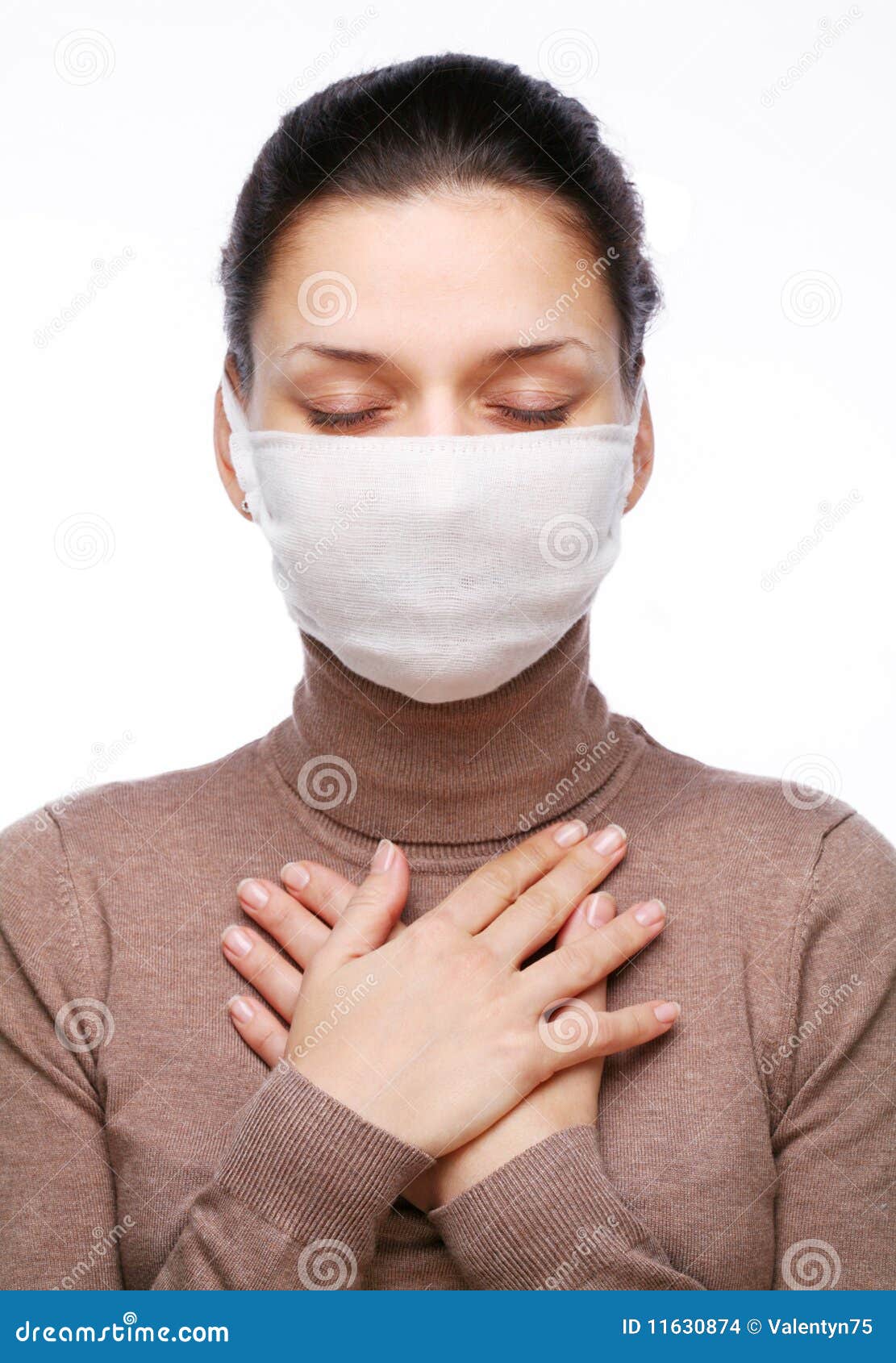 Young Woman in Medical Mask Stock Photo - Image of brunette, protection ...