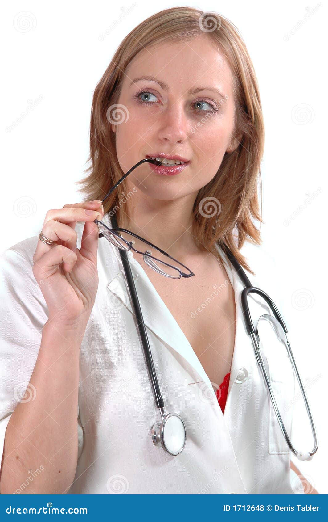 Young Woman Medical with Stethoscope Stock Photo - Image of ...