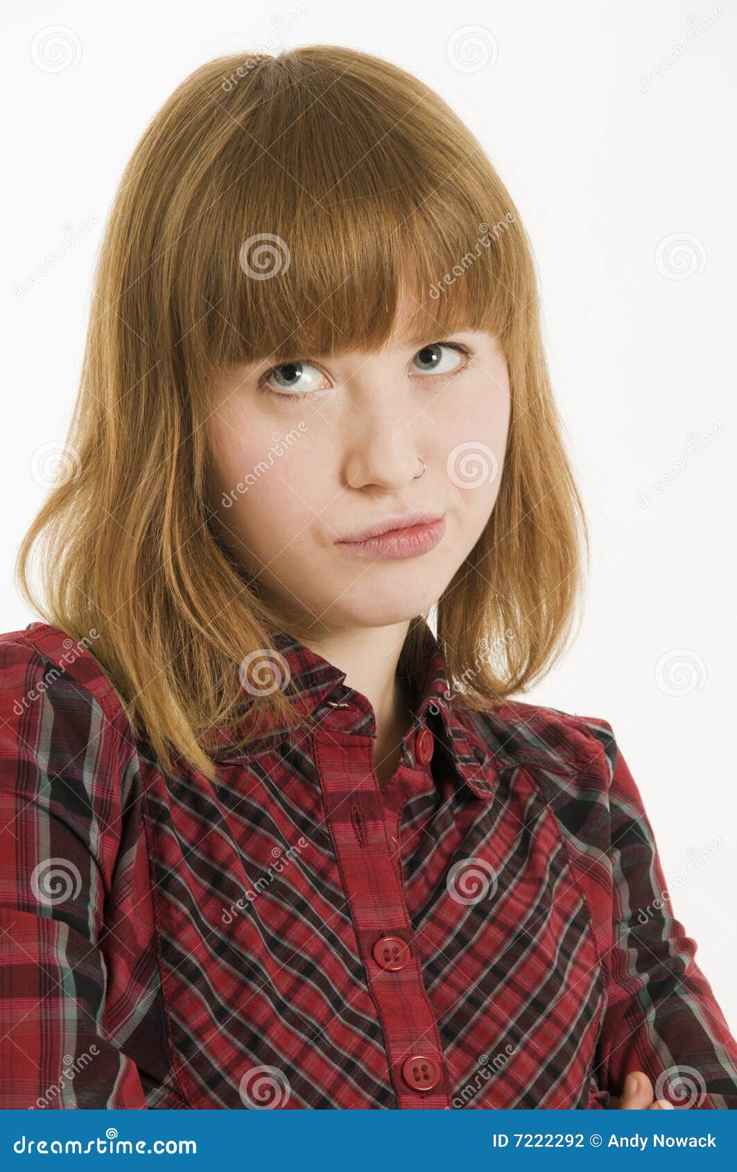 Young woman miffed stock photo. Image of camera, cute - 7222292