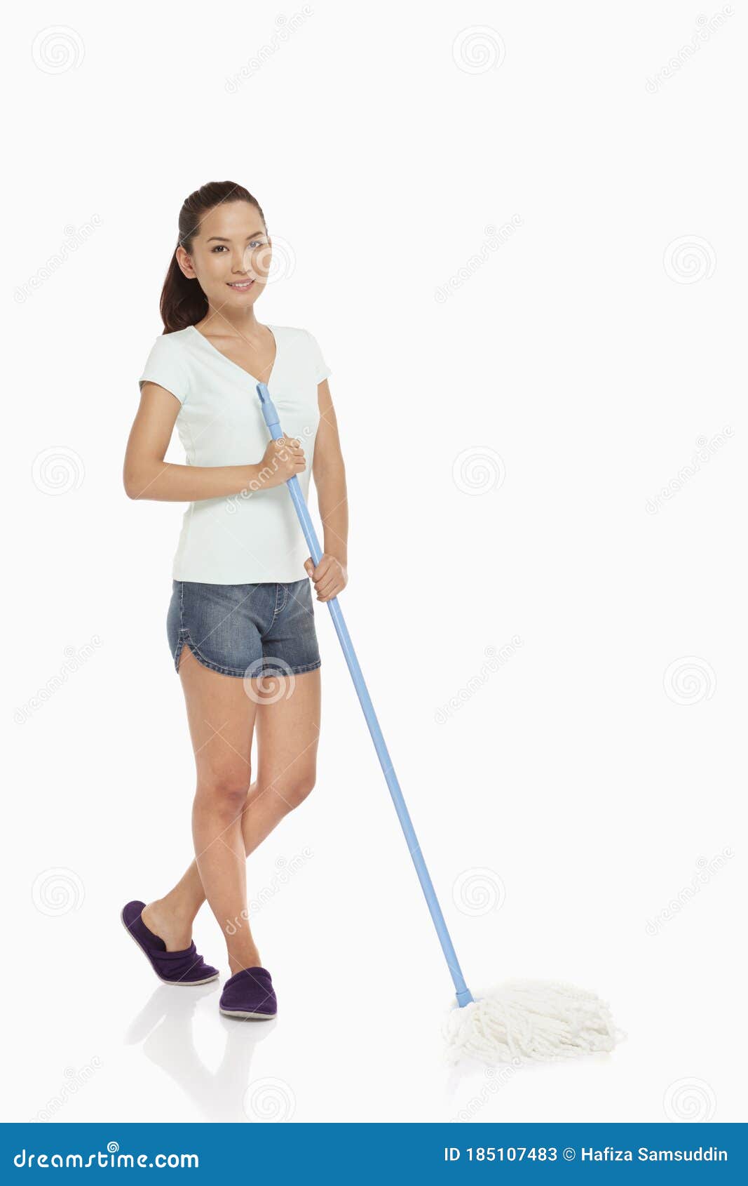 Young woman mopping stock image. Image of holding, china - 185107483