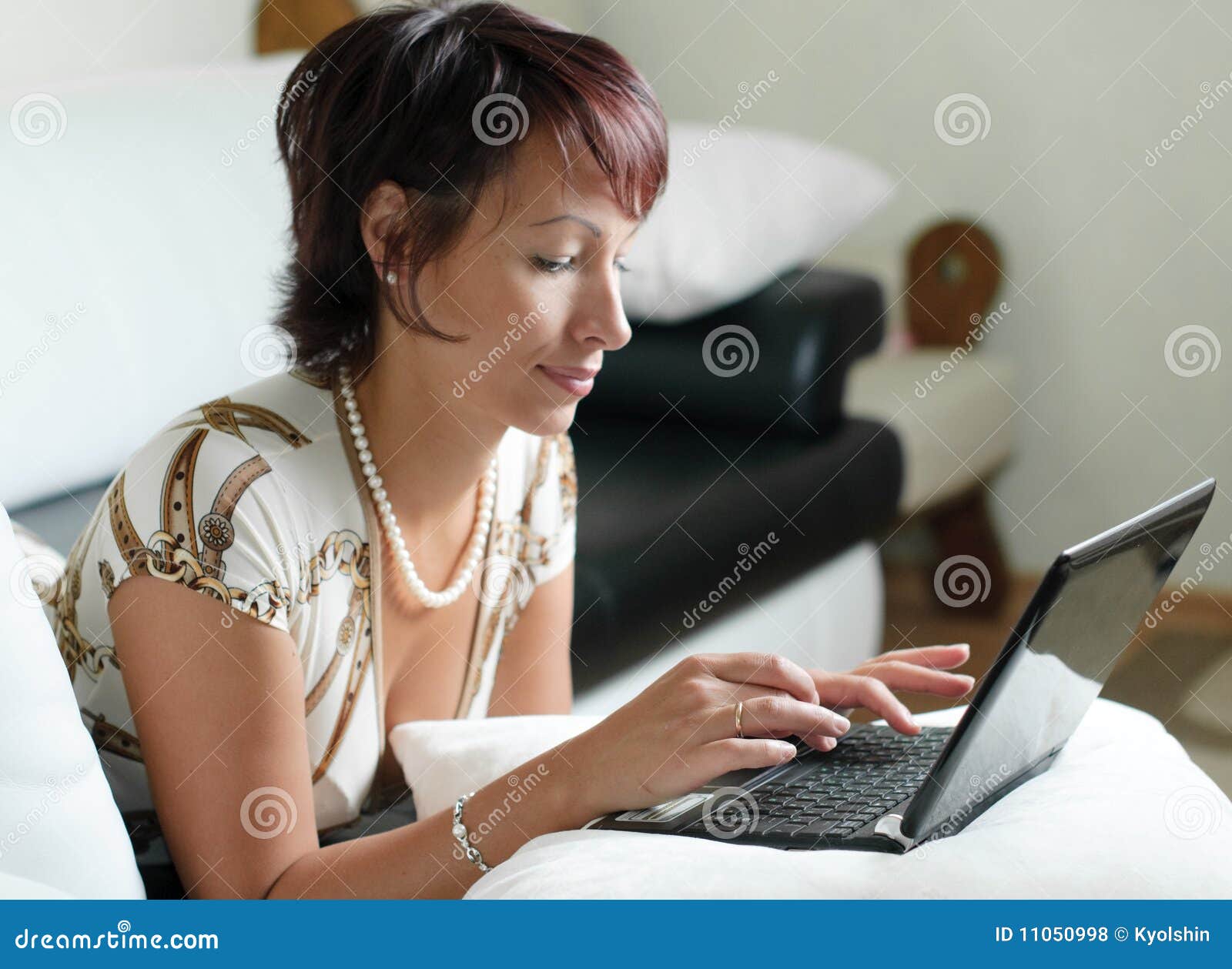 A Young Woman with a Notebook Stock Photo - Image of adult, working ...