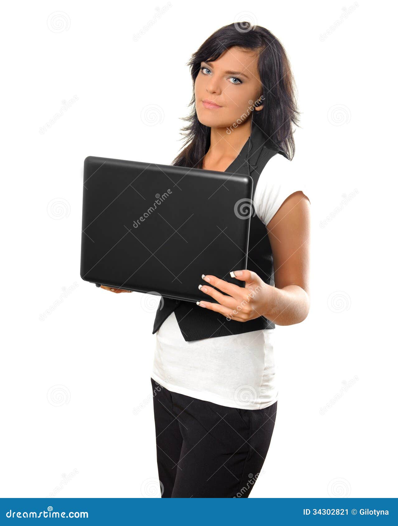 Young woman with notebook stock image. Image of caucasian - 34302821