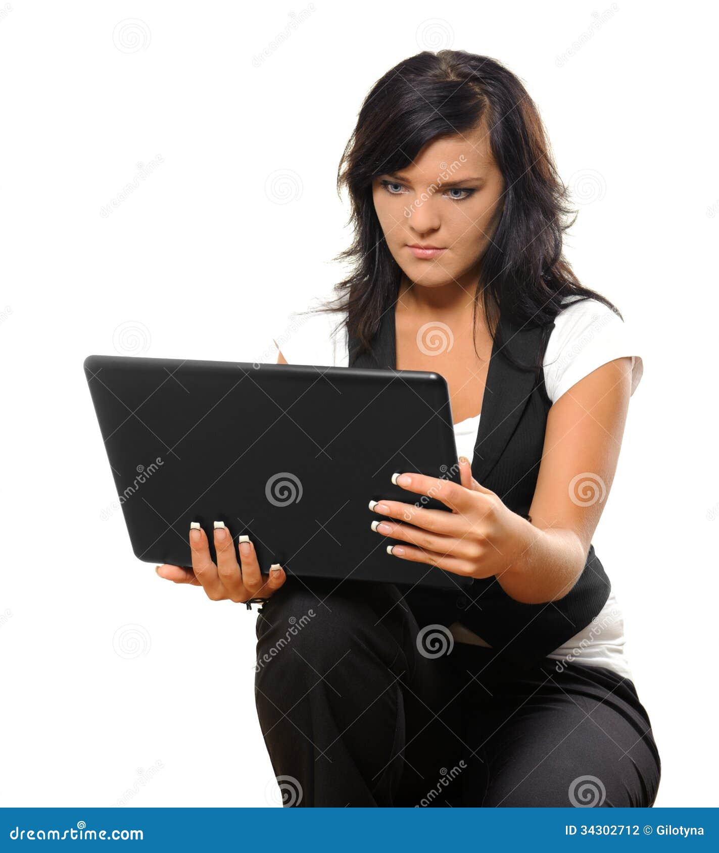 Young woman with notebook stock photo. Image of hold - 34302712