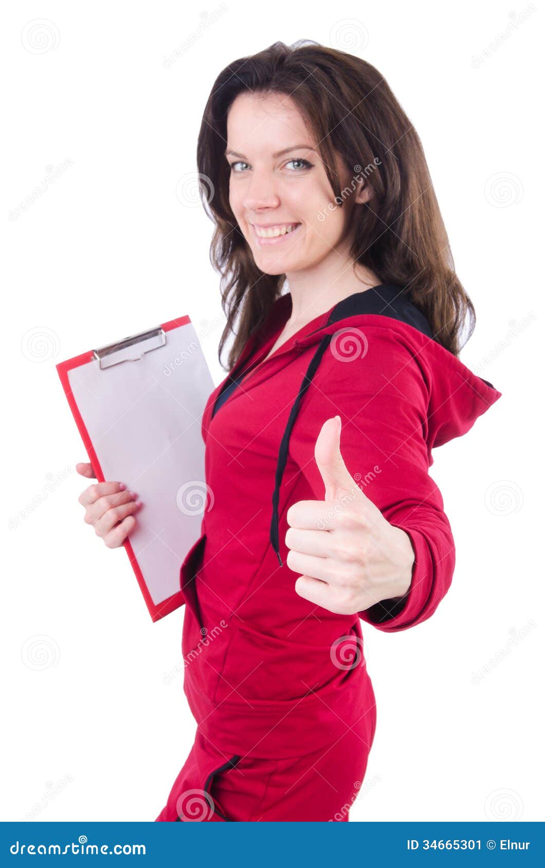 Young woman with notepad stock image. Image of attractive - 34665301