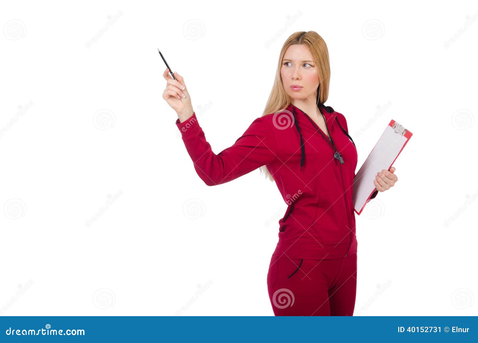 Young woman with notepad stock image. Image of female - 40152731