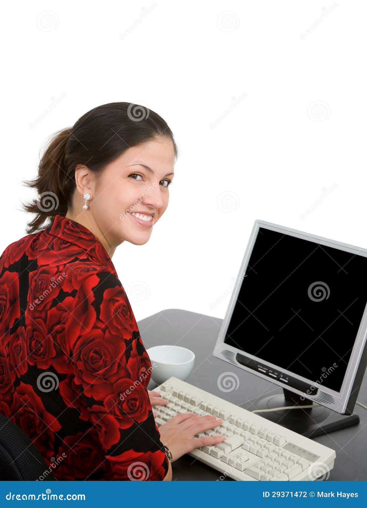 Young woman office worker stock photo. Image of employee - 29371472