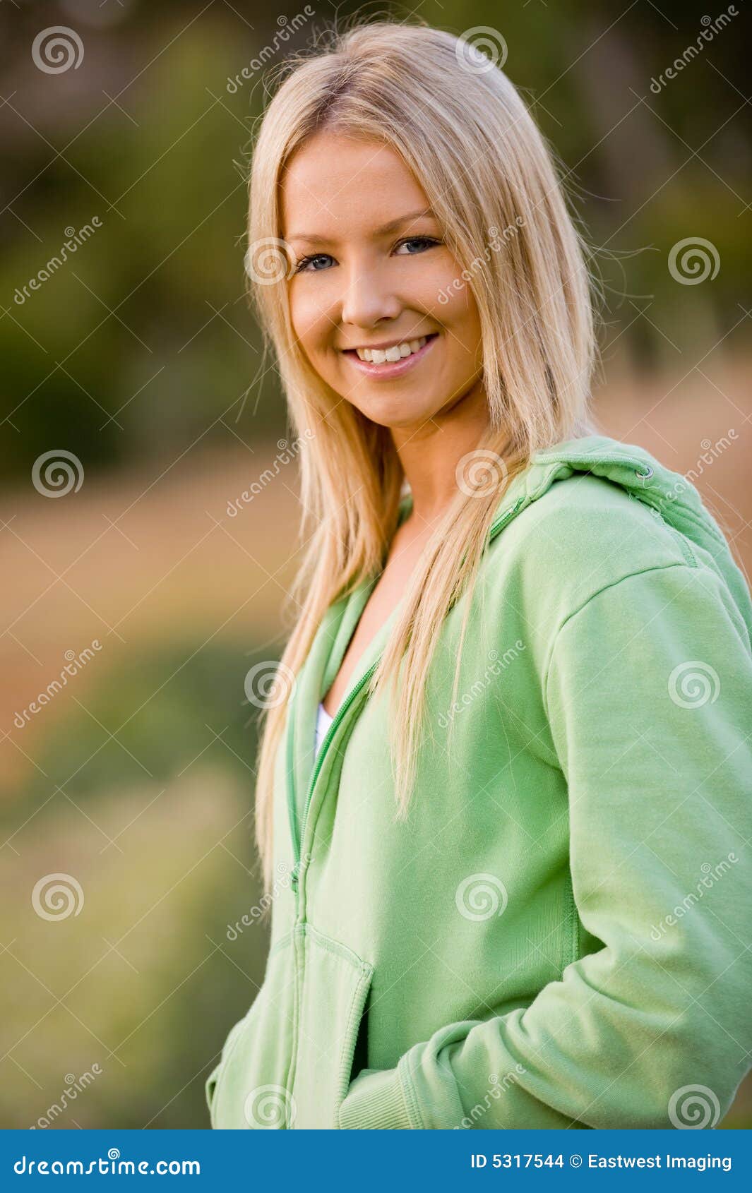 Young Woman Outside stock photo. Image of blue, beautiful - 5317544