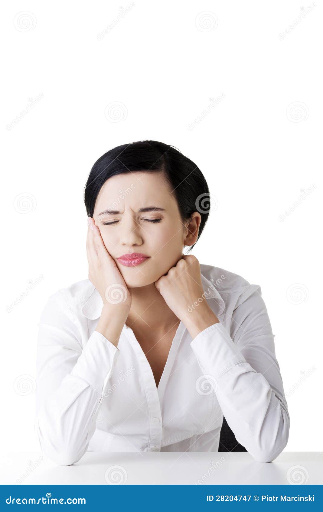 Young Woman in Pain is Having Toothache Stock Image - Image of problems ...