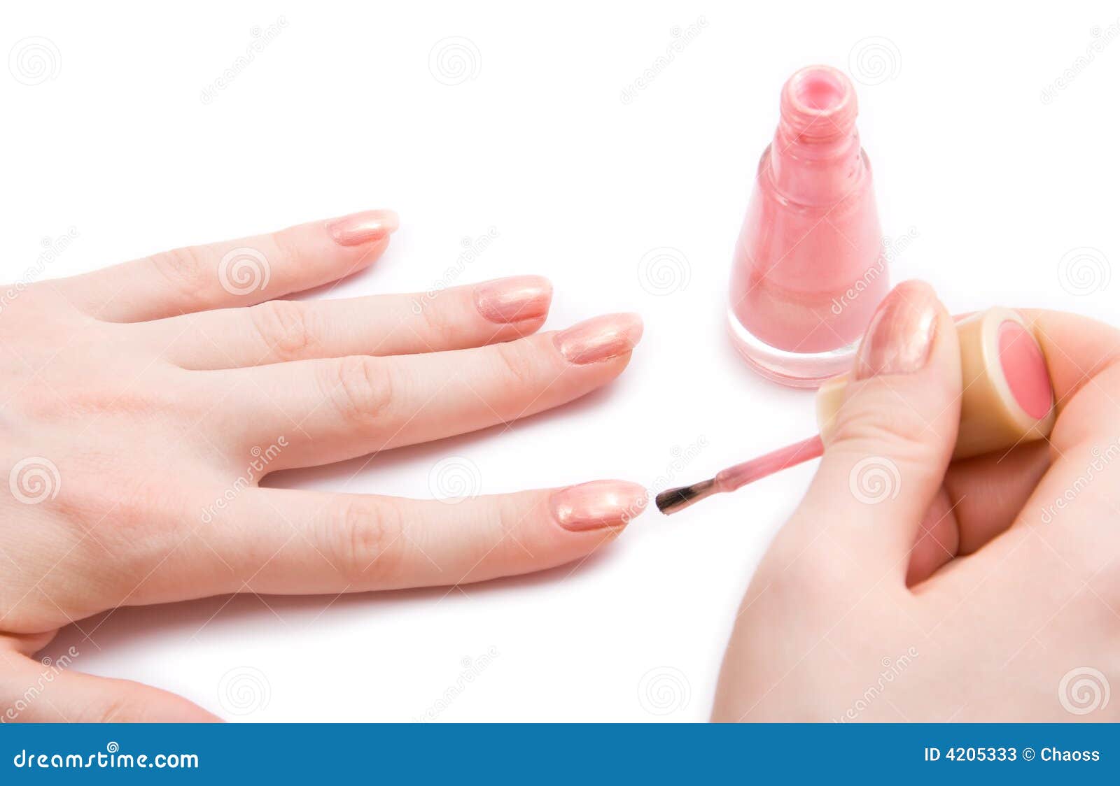 Young Woman Paint Her Nails Stock Image - Image of fingernail ...