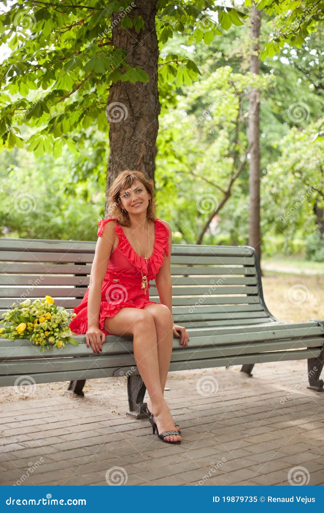 Young woman in the park stock image. Image of pretty - 19879735