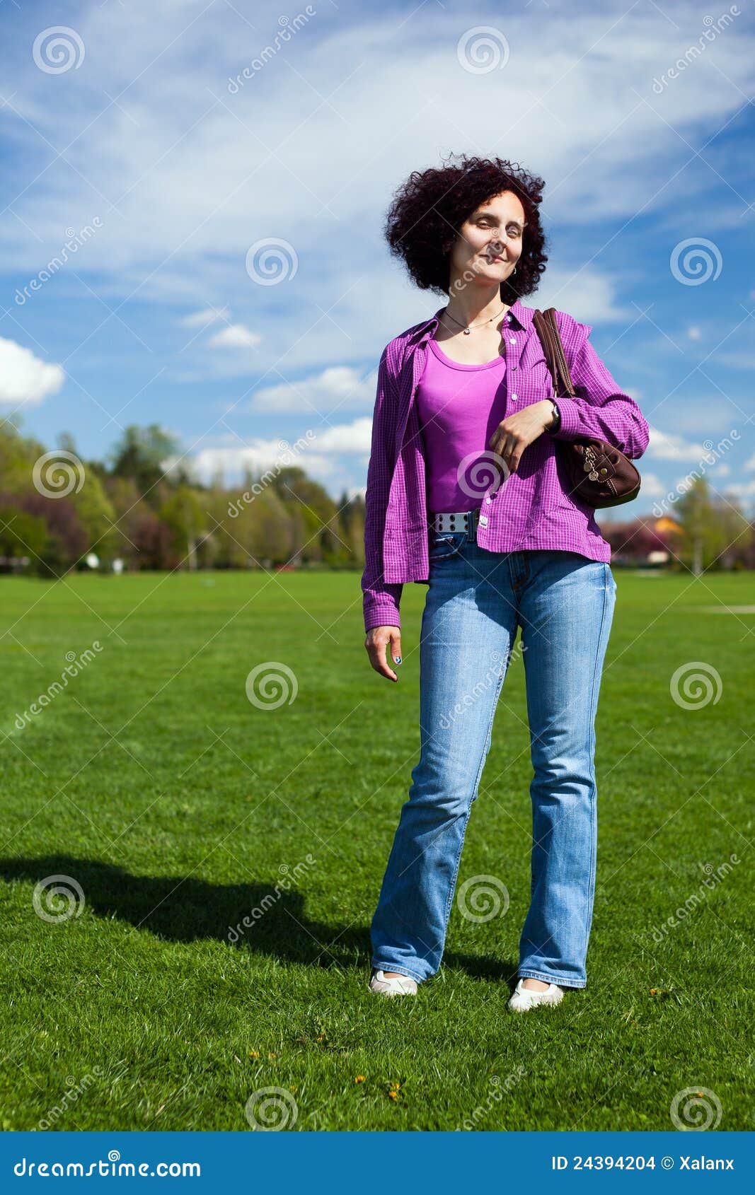 Young woman in a park stock photo. Image of garden, park - 24394204