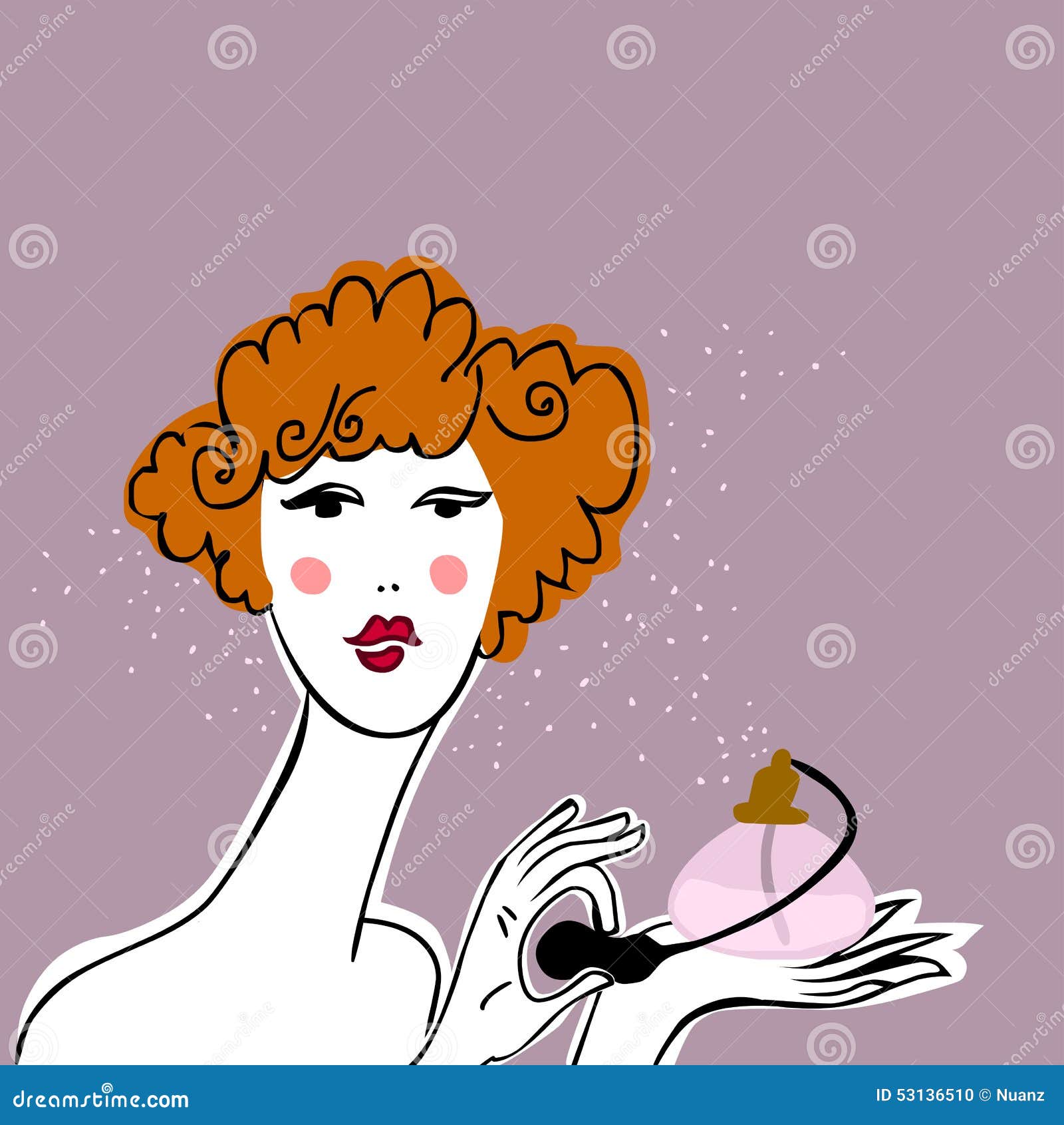 Young Woman with Perfume Bottle Stock Vector - Illustration of fashion ... Young Woman with Perfume Bottle Stock Vector - Illustration of fashion ...