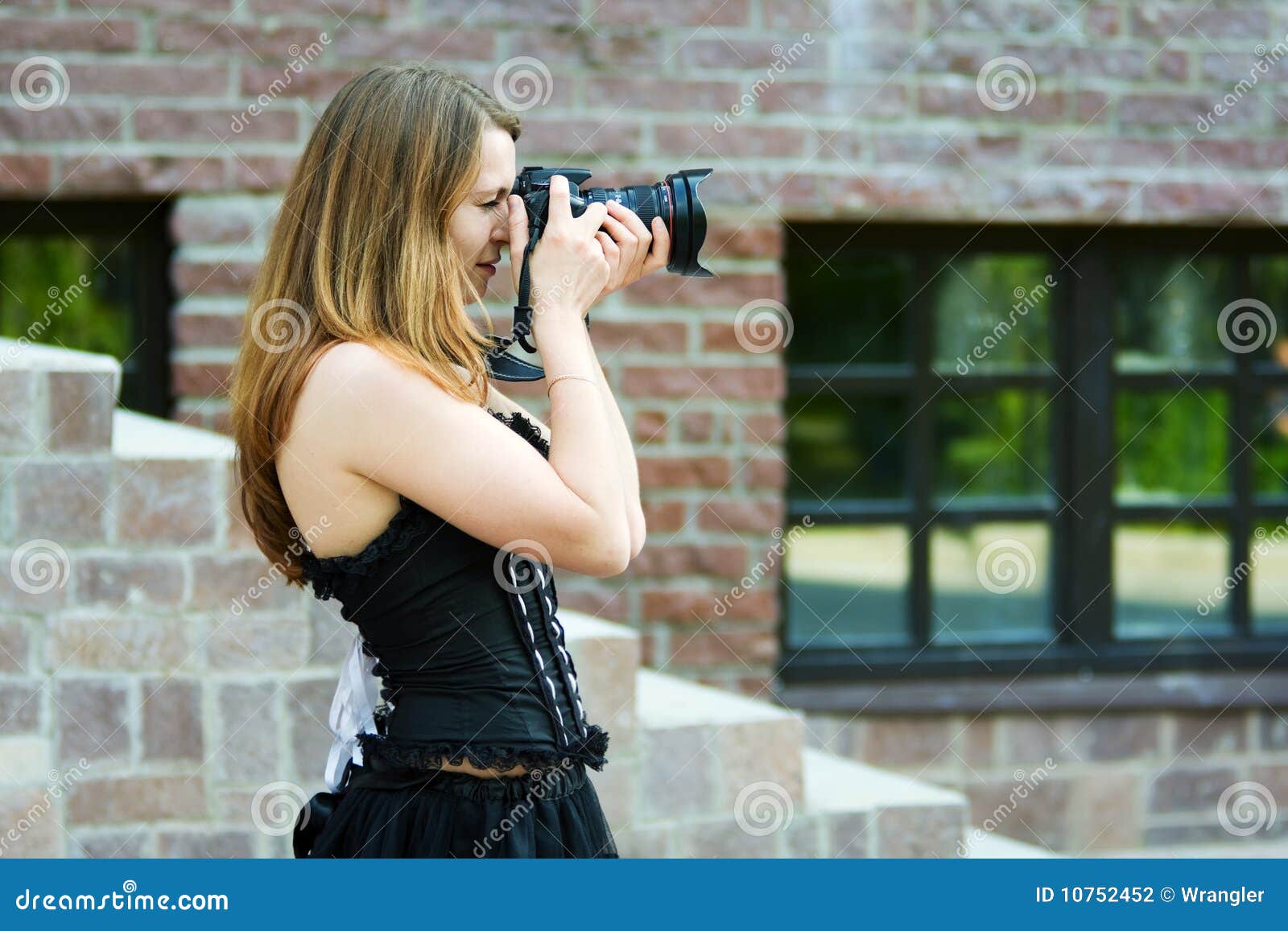 Young Woman with Photo Camera. Stock Photo - Image of lifestyle ...