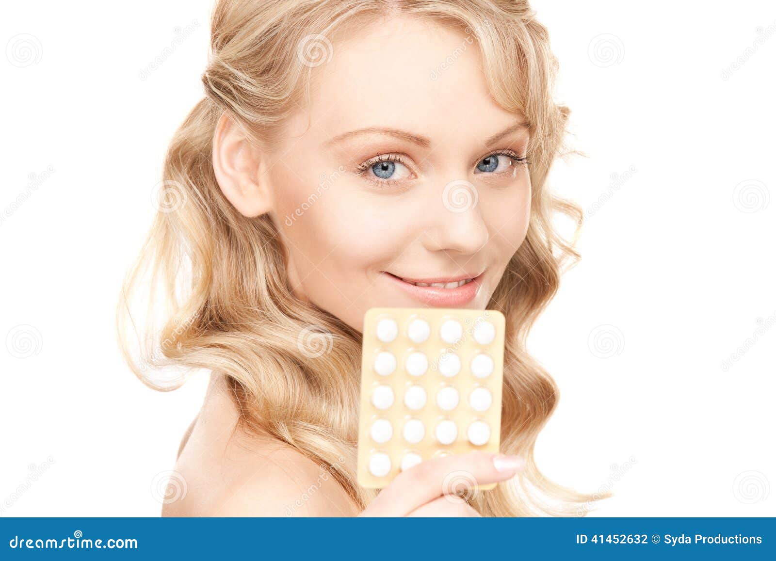 Young woman with pills stock photo. Image of antibiotics - 41452632