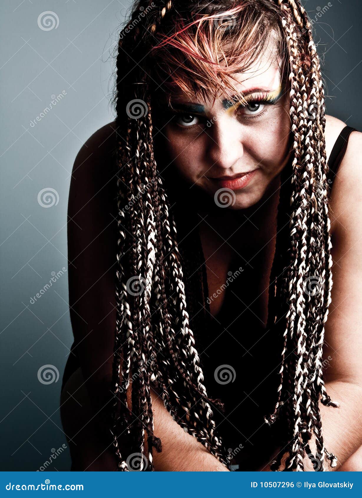 Young woman with plaits stock photo. Image of adolescence - 10507296