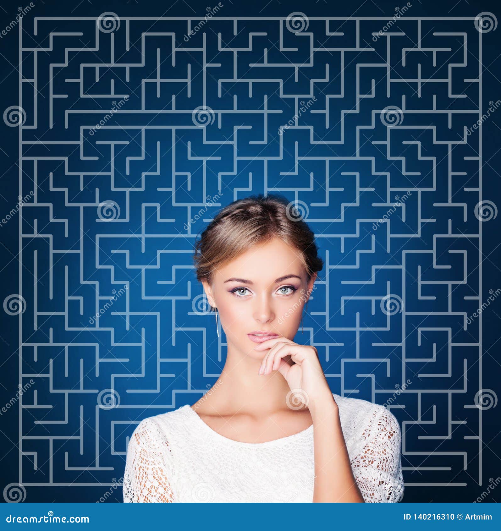 Young Woman Planning Her Life and Making Difficult Decision. Choice ...