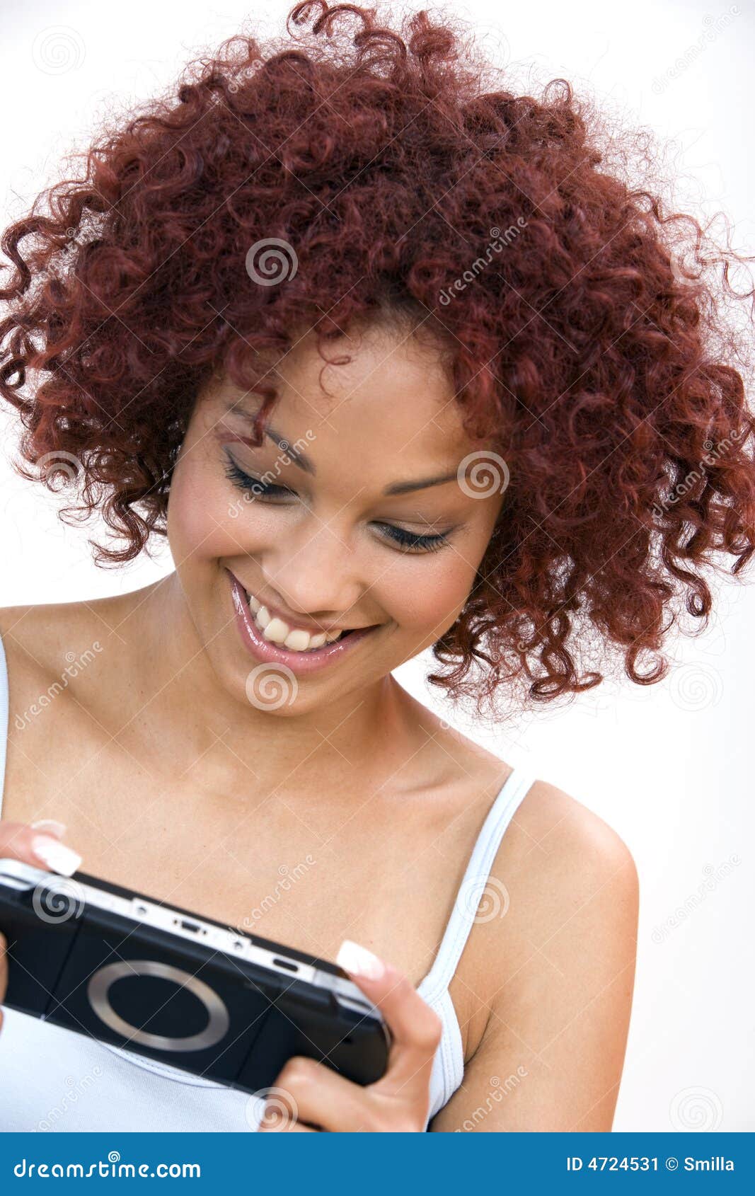 Young Woman with a Play Station Stock Image - Image of beautiful ...