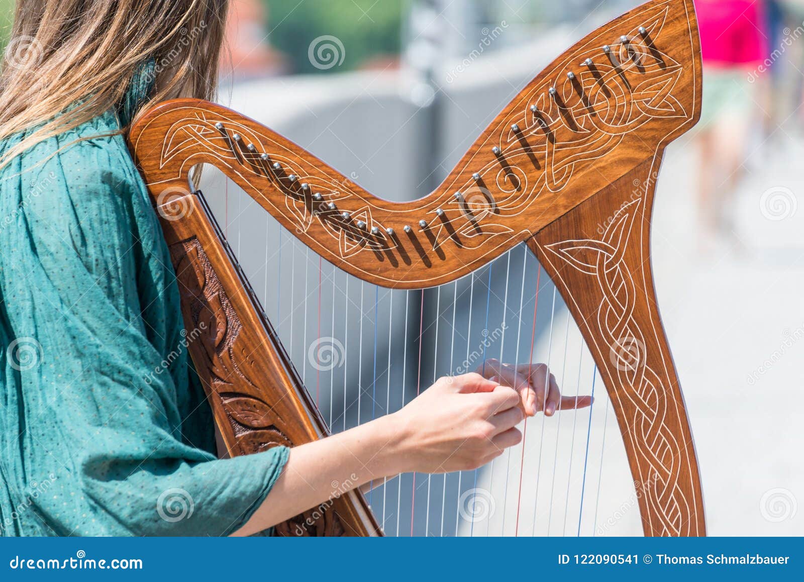 Young Woman Playing Harp Stock Images - 177 Photos