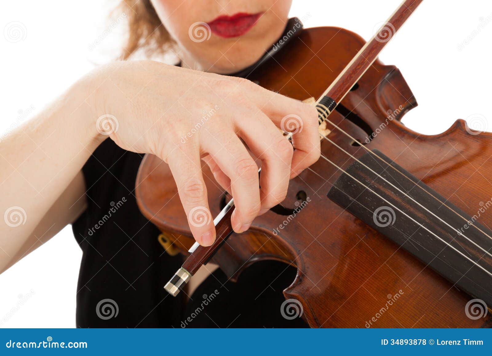 The Young Woman is Playing the Violin Stock Photo - Image of female ...