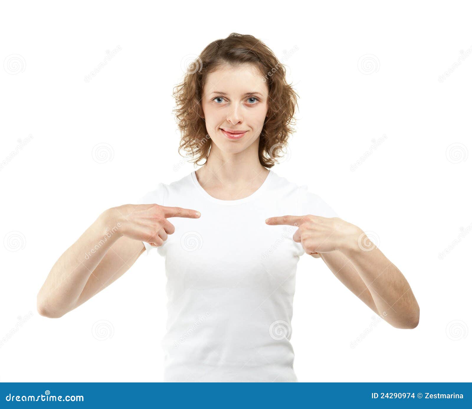 Young Woman Pointing At Herself Stock Photo - Image of indicate, female ... Young Woman Pointing At Herself Stock Photo - Image of indicate, female ...