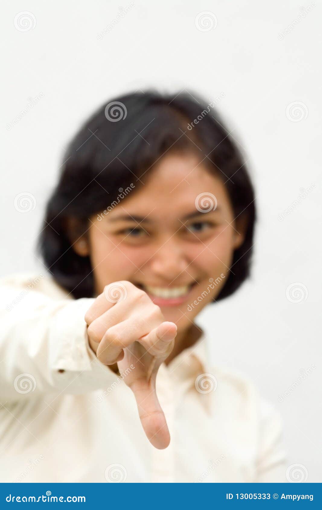 Young Woman Pointing at You Stock Image - Image of woman, isolate: 13005333
