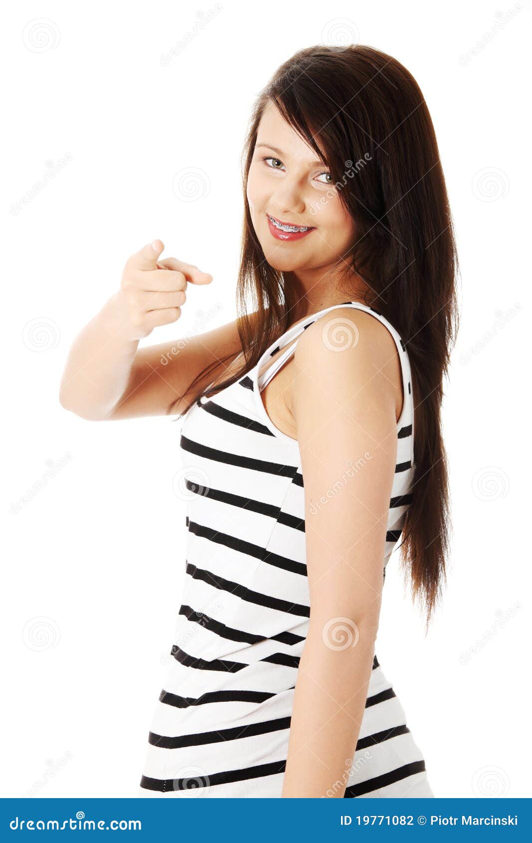 Young Woman Pointing on You Stock Photo - Image of professional, front ...