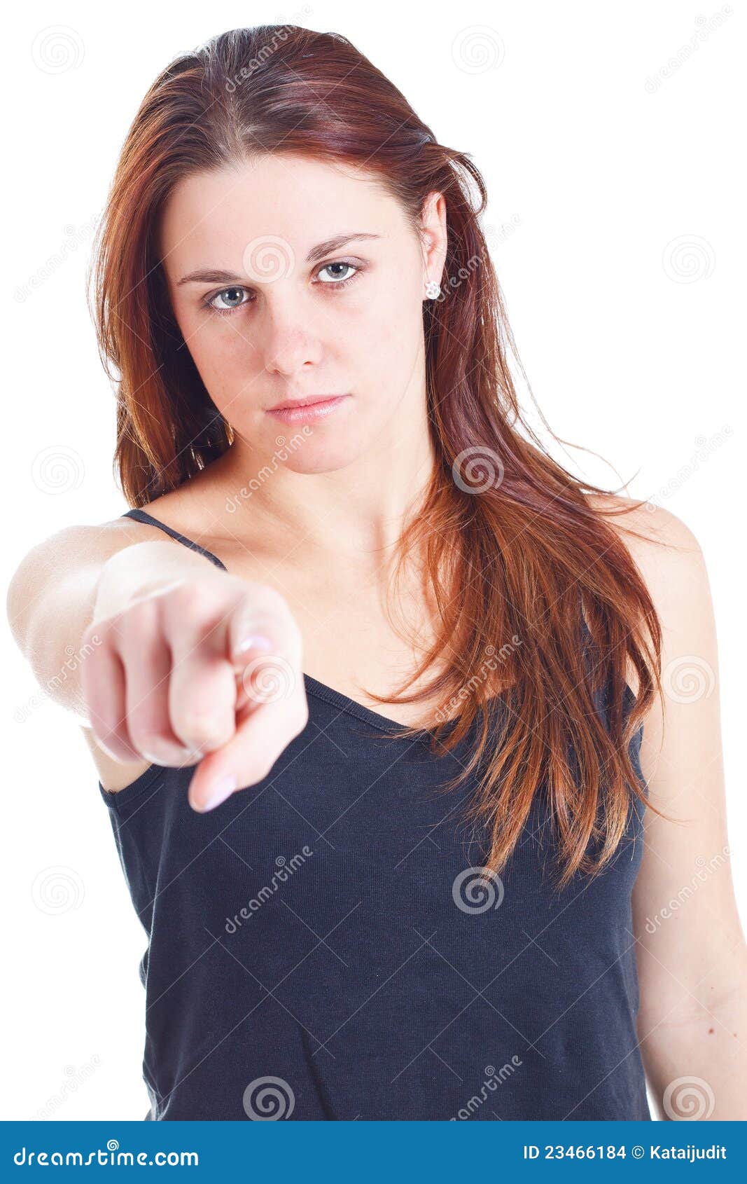 Young Woman Pointing at You Stock Photo - Image of expression ... Young Woman Pointing at You Stock Photo - Image of expression ...