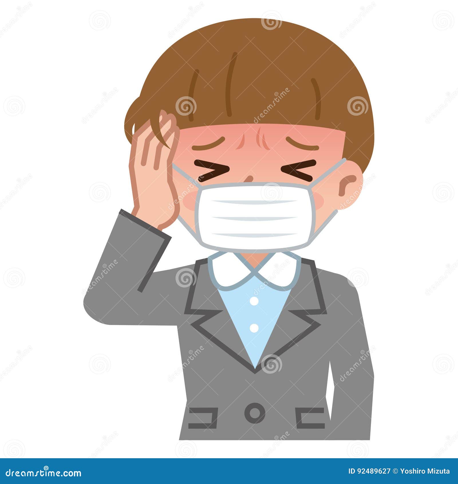 Young Woman with Poor Physical Condition Stock Vector - Illustration of ...