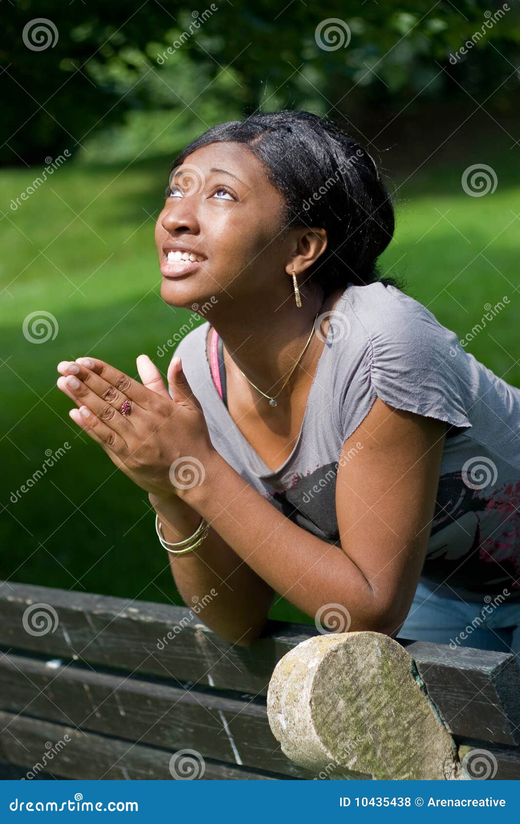 Young Woman Praying stock photo. Image of meditation - 10435438