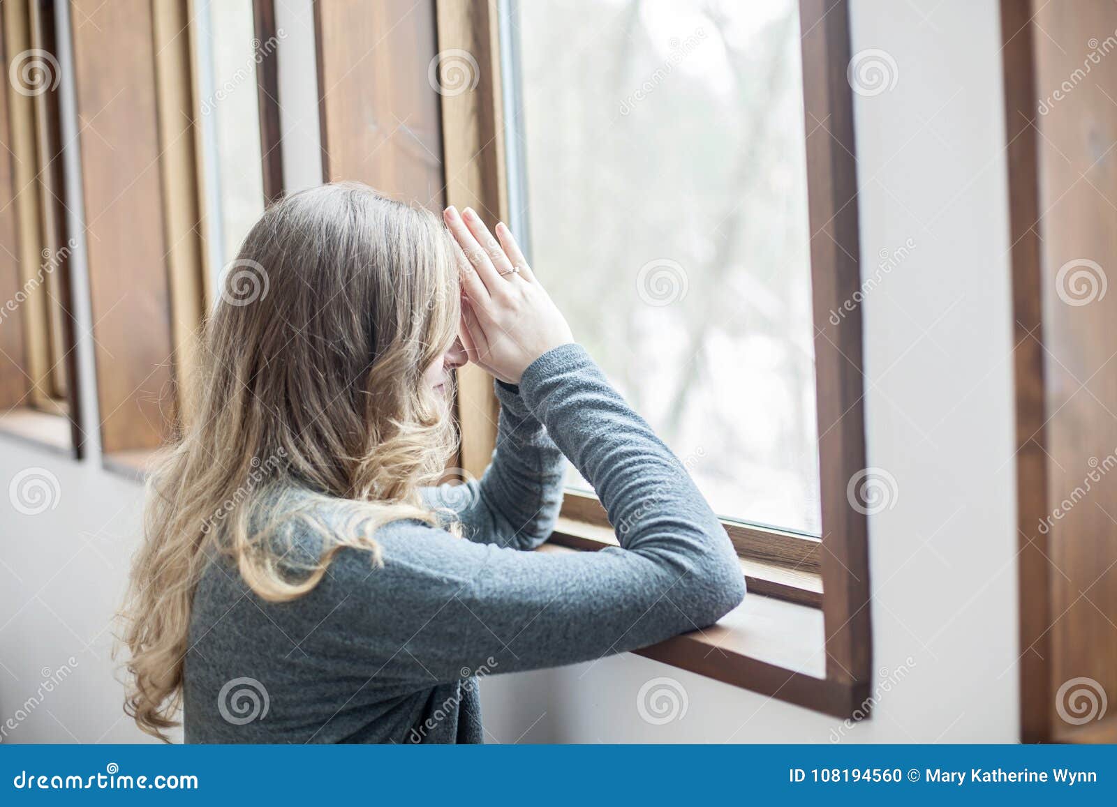 Man Praying By Window Stock Photography | CartoonDealer.com #29952374
