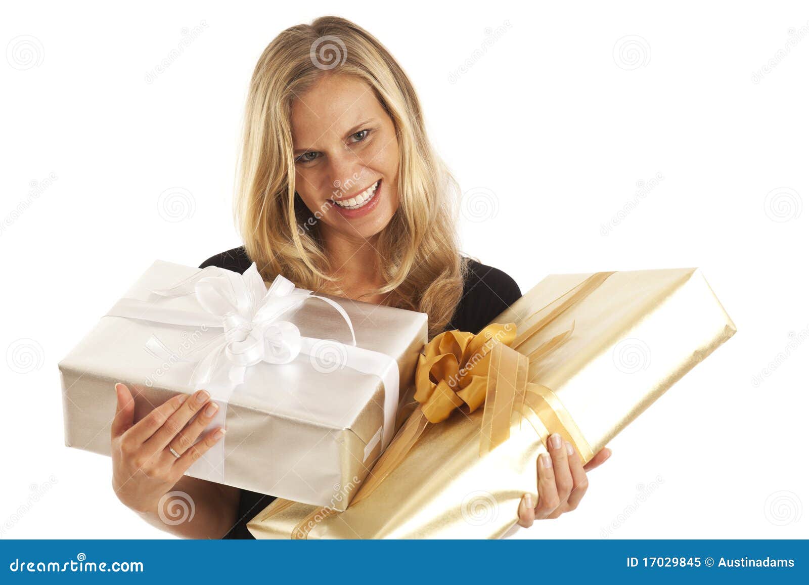 Young woman with presents stock image. Image of beautiful - 17029845