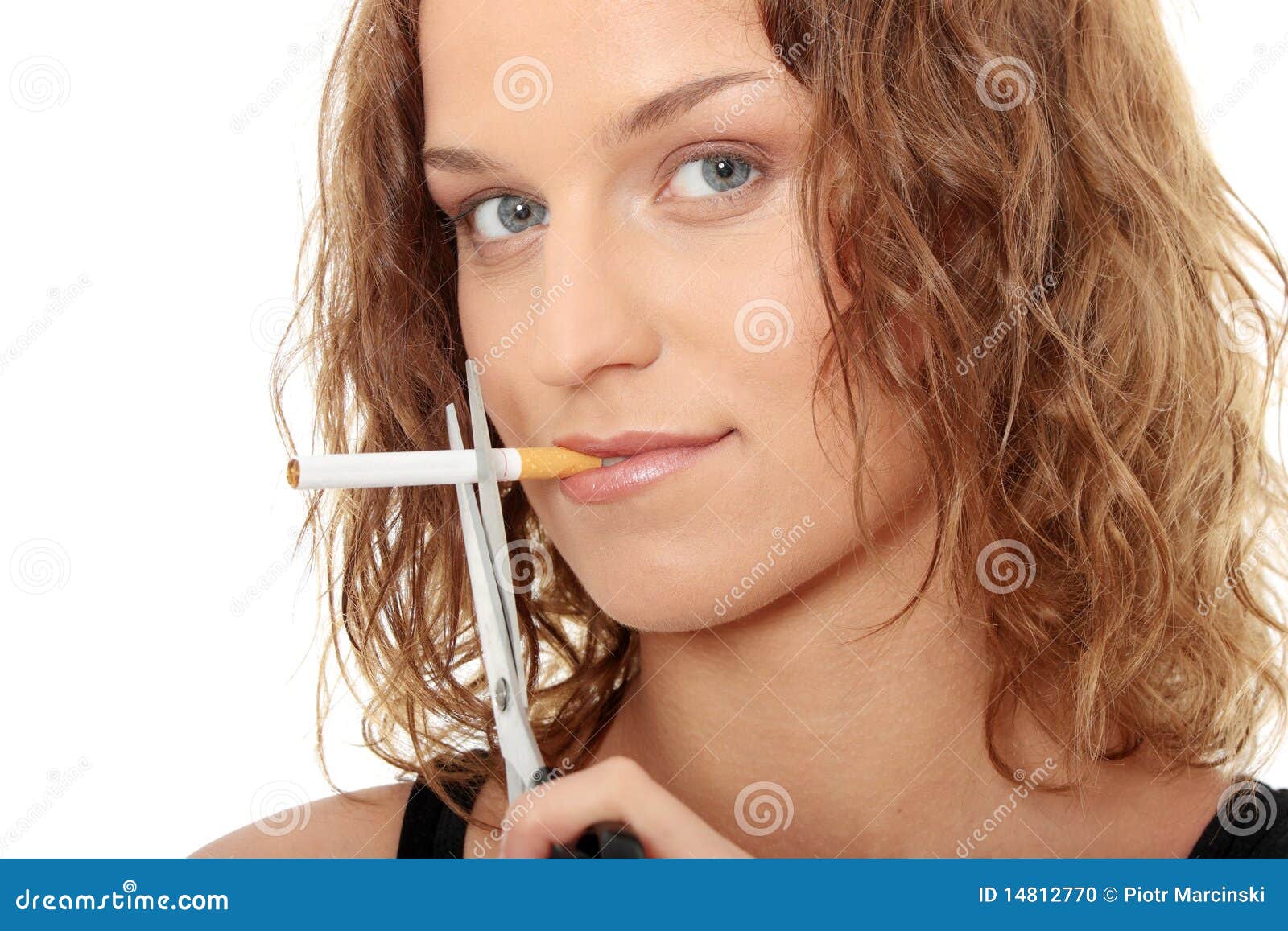 Young woman quit smoking stock photo. Image of addiction - 14812770