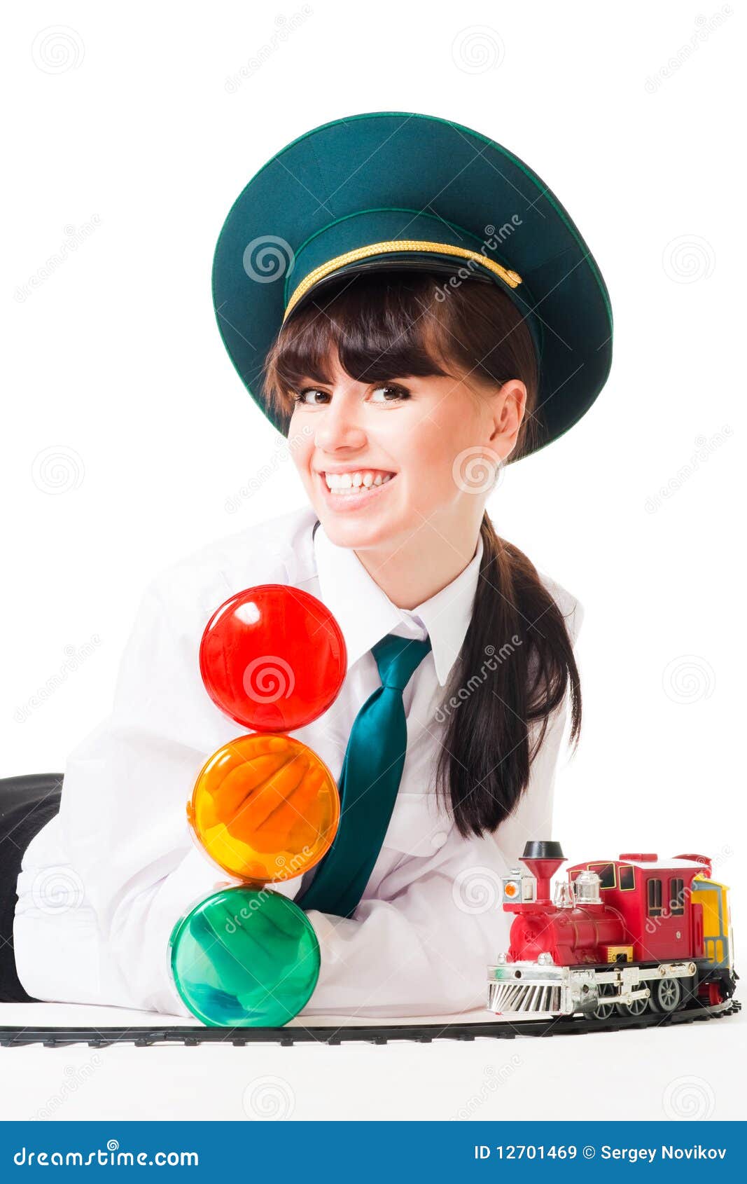 Railroad Controller In Train Station Stock Photo | CartoonDealer.com ...