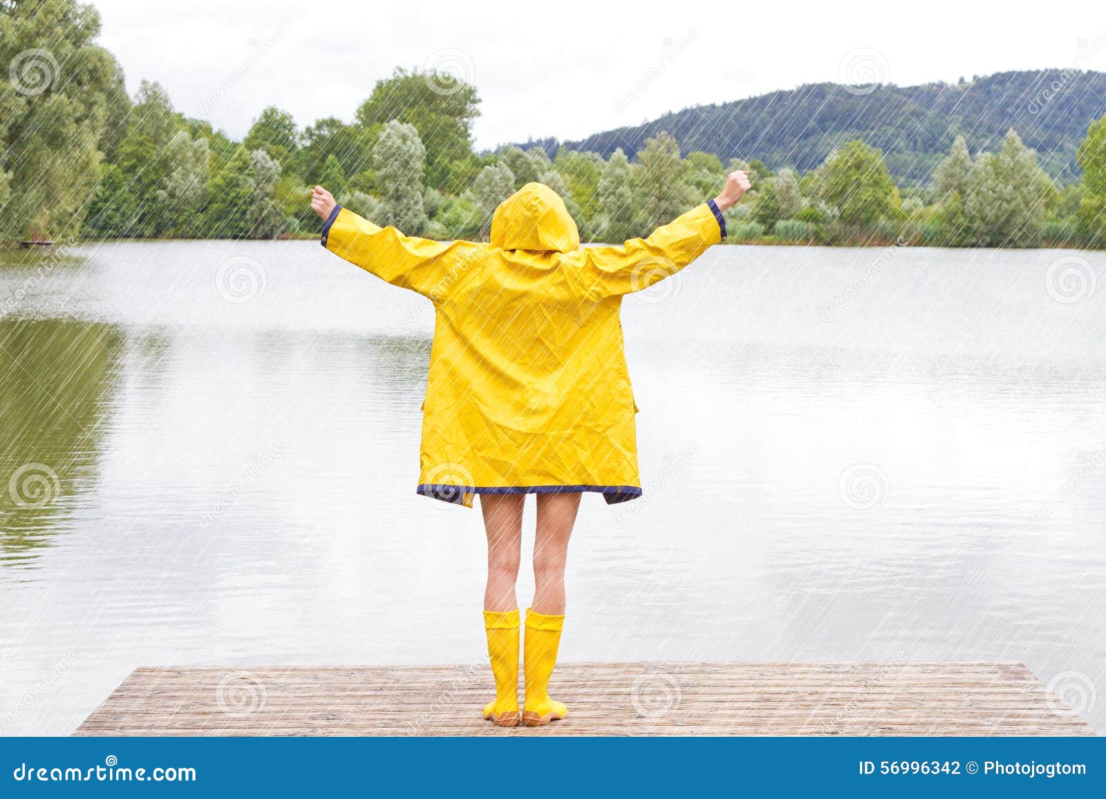 Young woman in the rain stock photo. Image of caucasian - 56996342