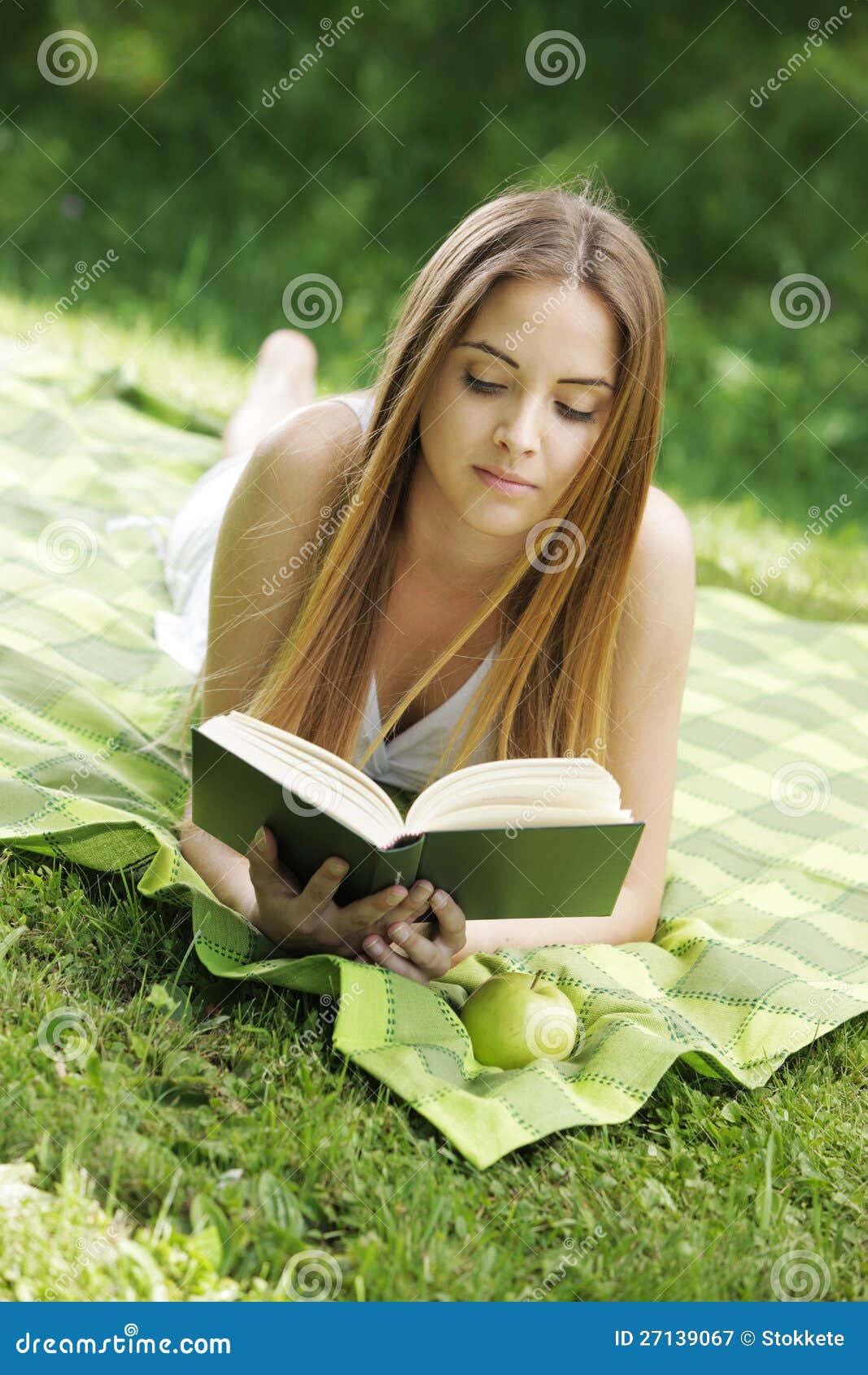 Young woman reading book stock image. Image of 2025, young - 27139067