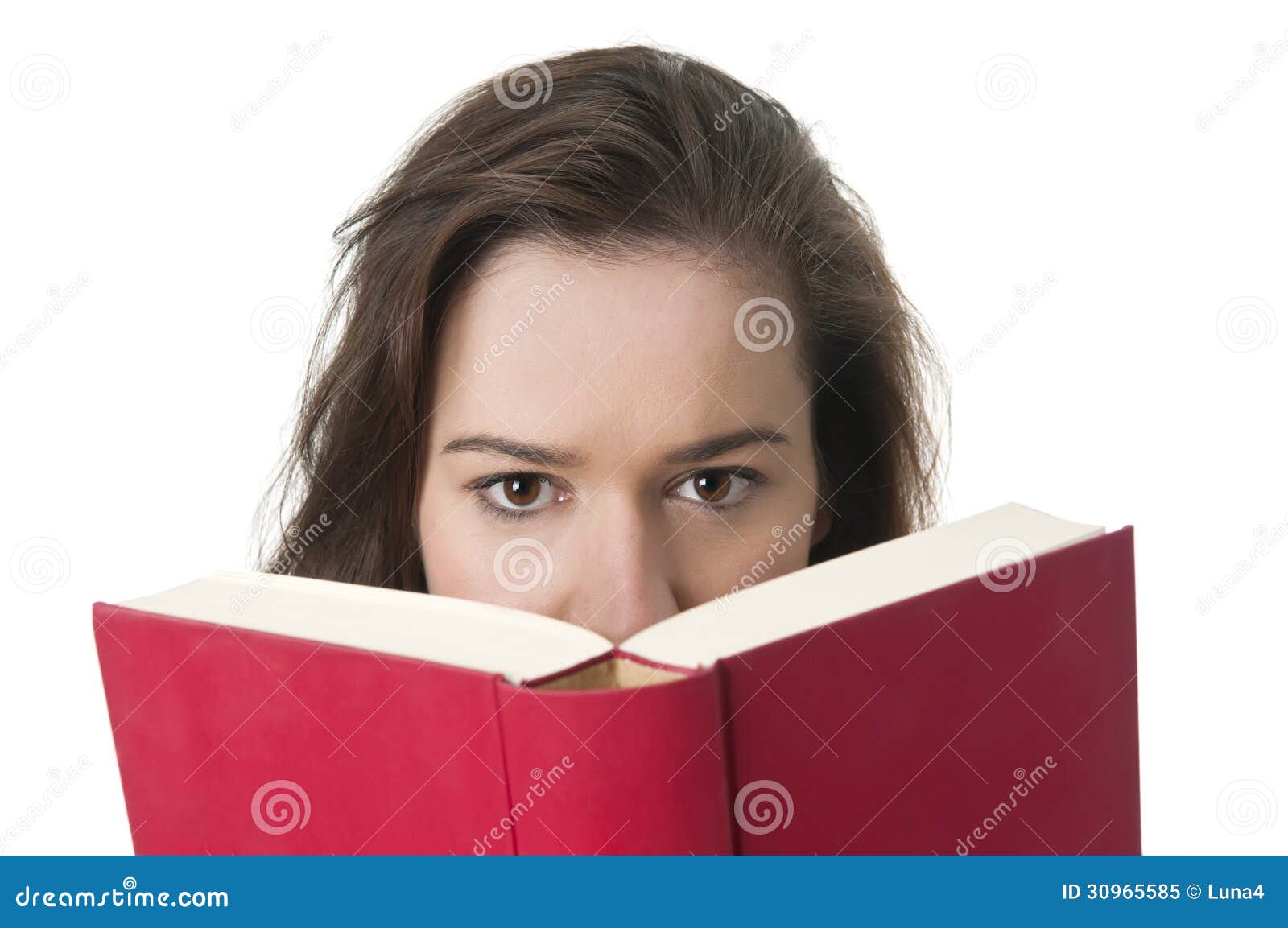 Young woman reading a book stock image. Image of young - 30965585
