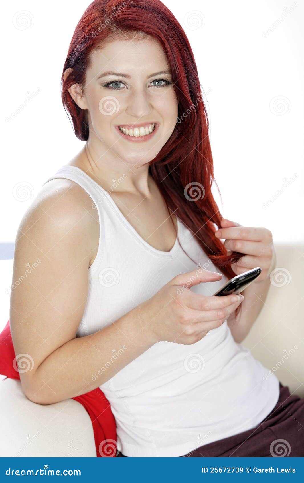 Young woman reading text s stock image. Image of sofa - 25672739