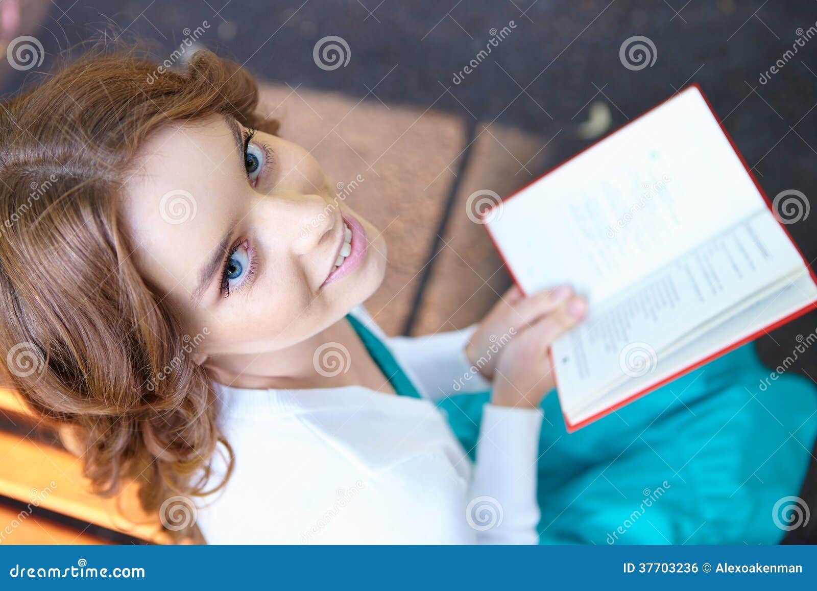 Young woman reads book. stock photo. Image of woman, reading - 37703236