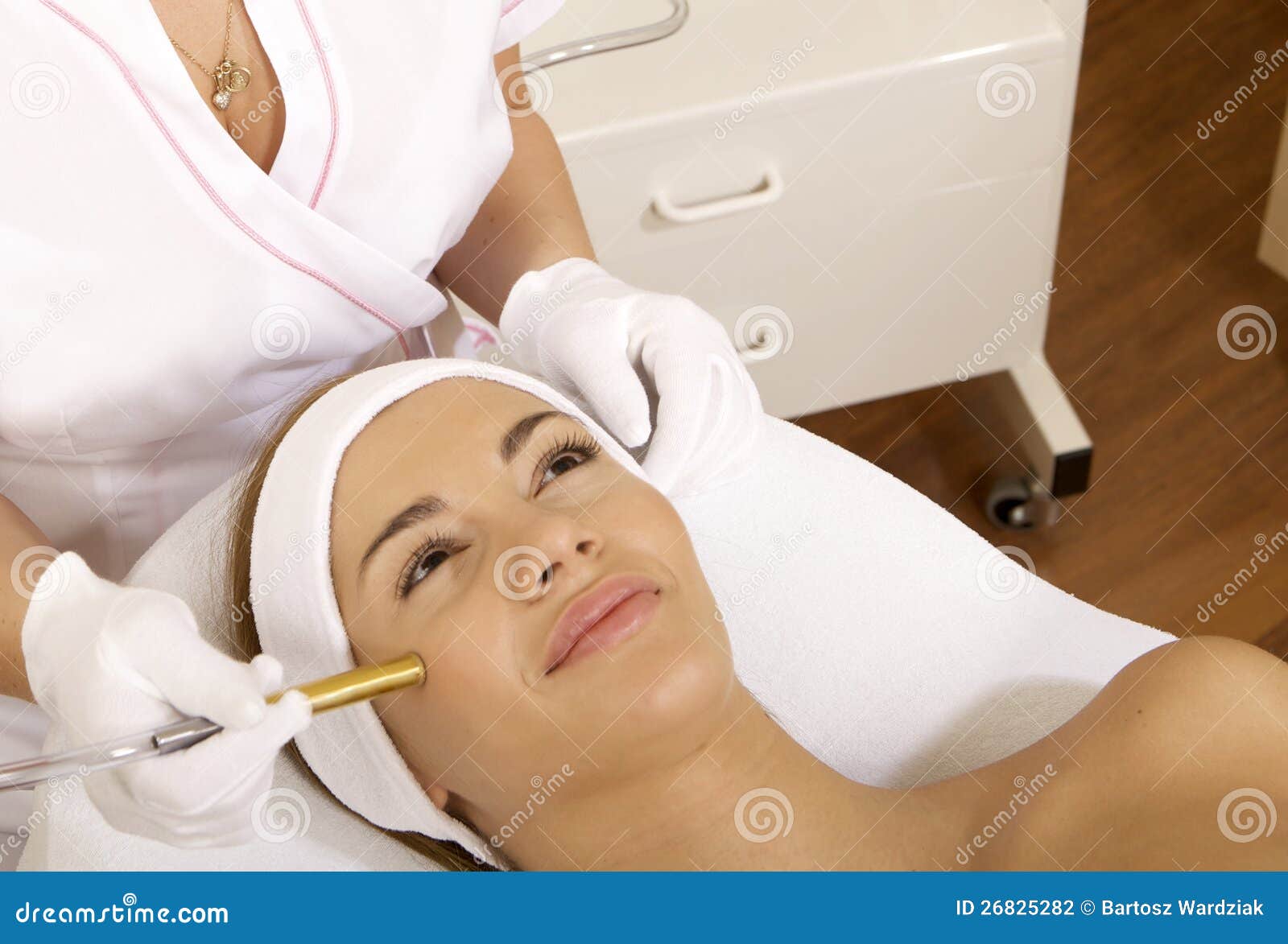 Young Woman Receiving Laser Therapy Stock Photo - Image of medical ...
