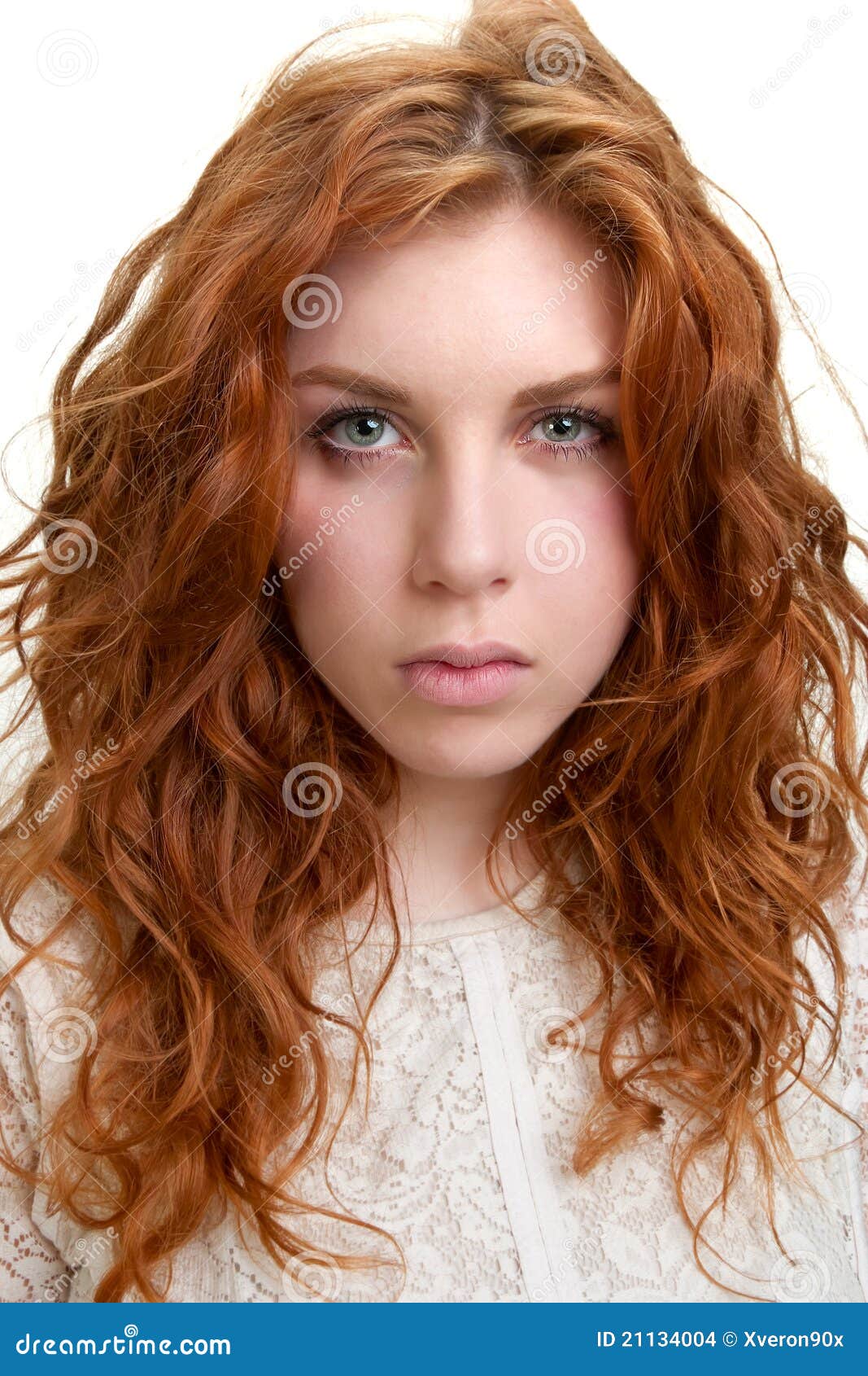 Young woman with red hair stock photo. Image of human - 21134004