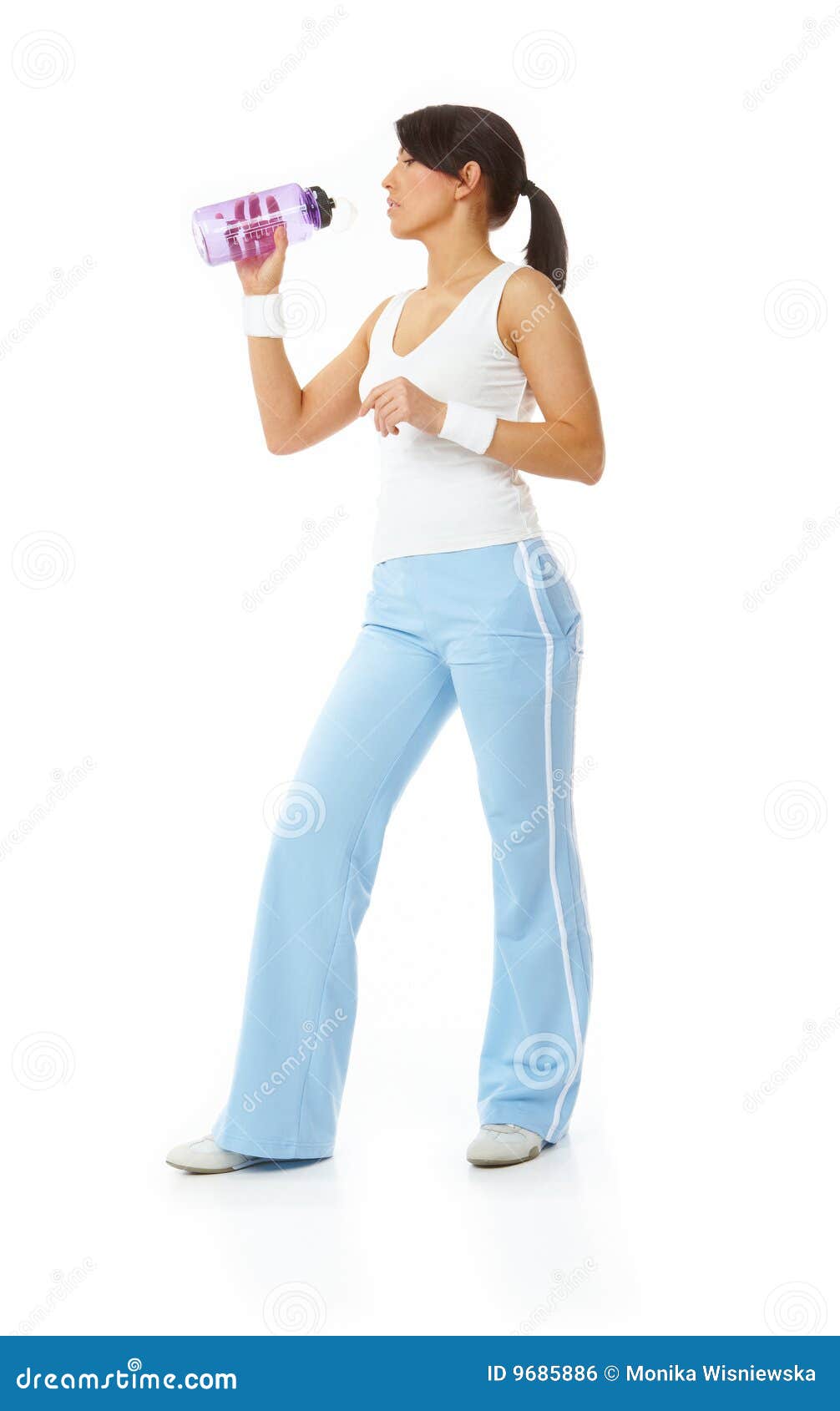 Young Woman Refreshing after Training Stock Photo - Image of aerobics ...