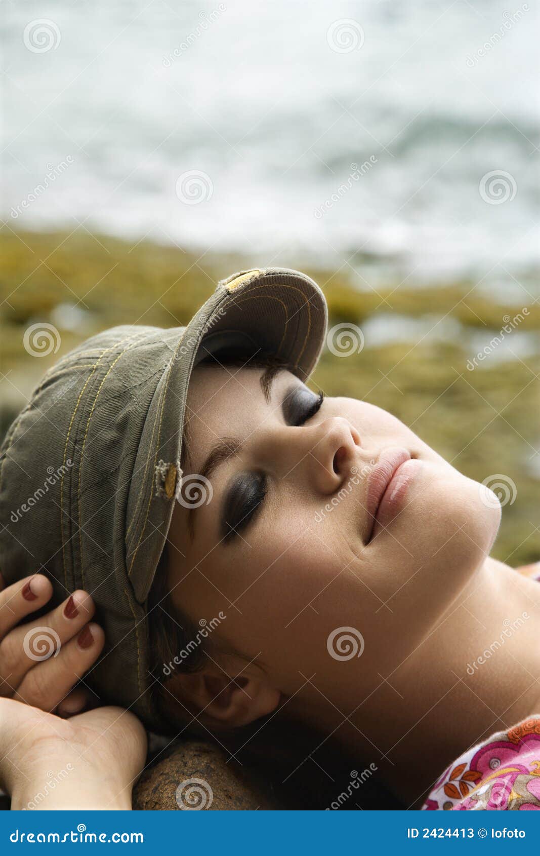 Young woman relaxing. stock image. Image of caucasian - 2424413