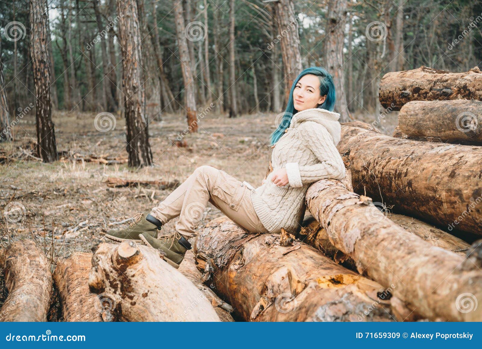 Young Woman Resting on Nature Stock Image - Image of outdoor, female ...