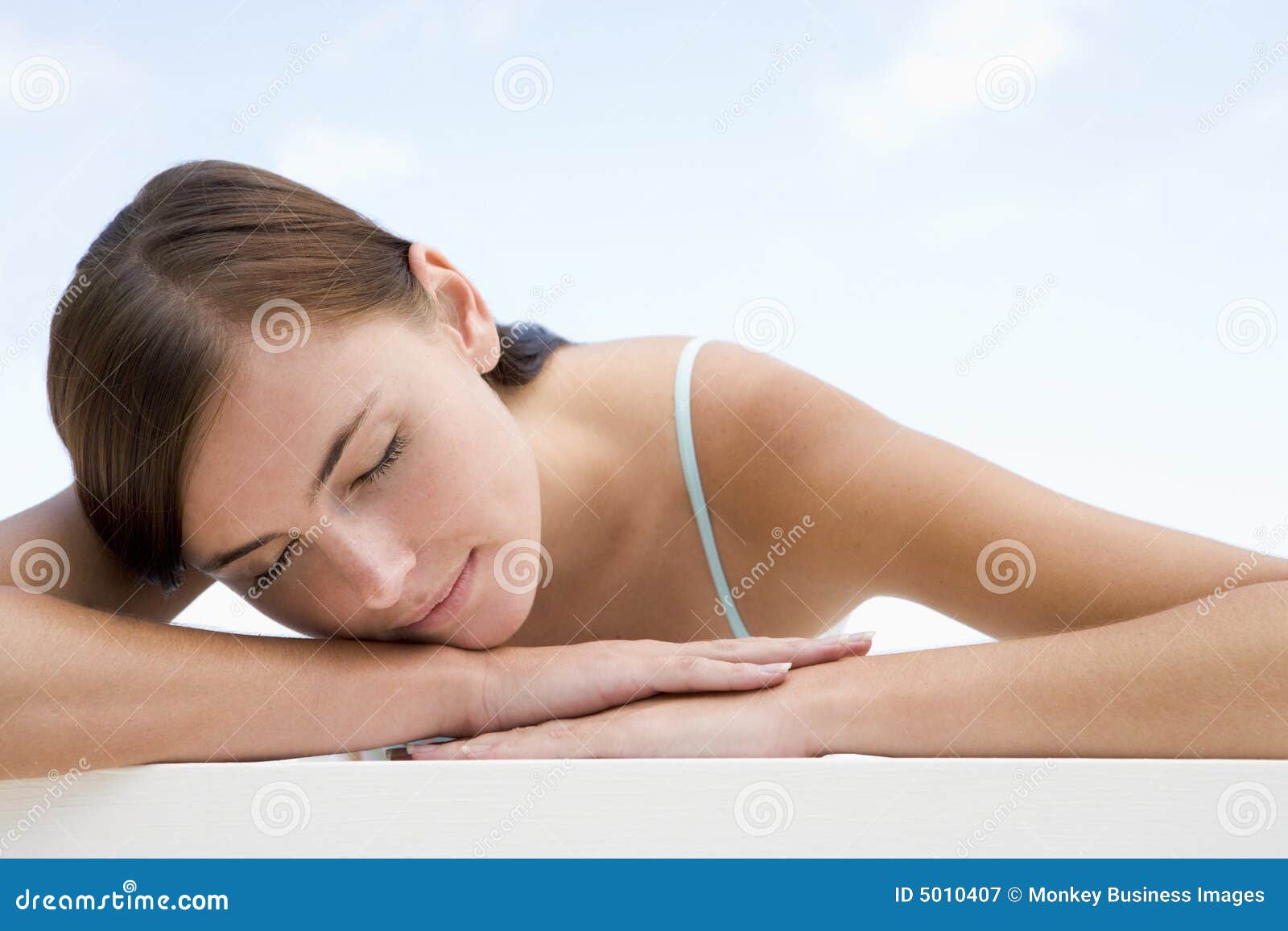 Young Woman Resting Outside Stock Image - Image of clothes, hands: 5010407 Young Woman Resting Outside Stock Image - Image of clothes, hands: 5010407
