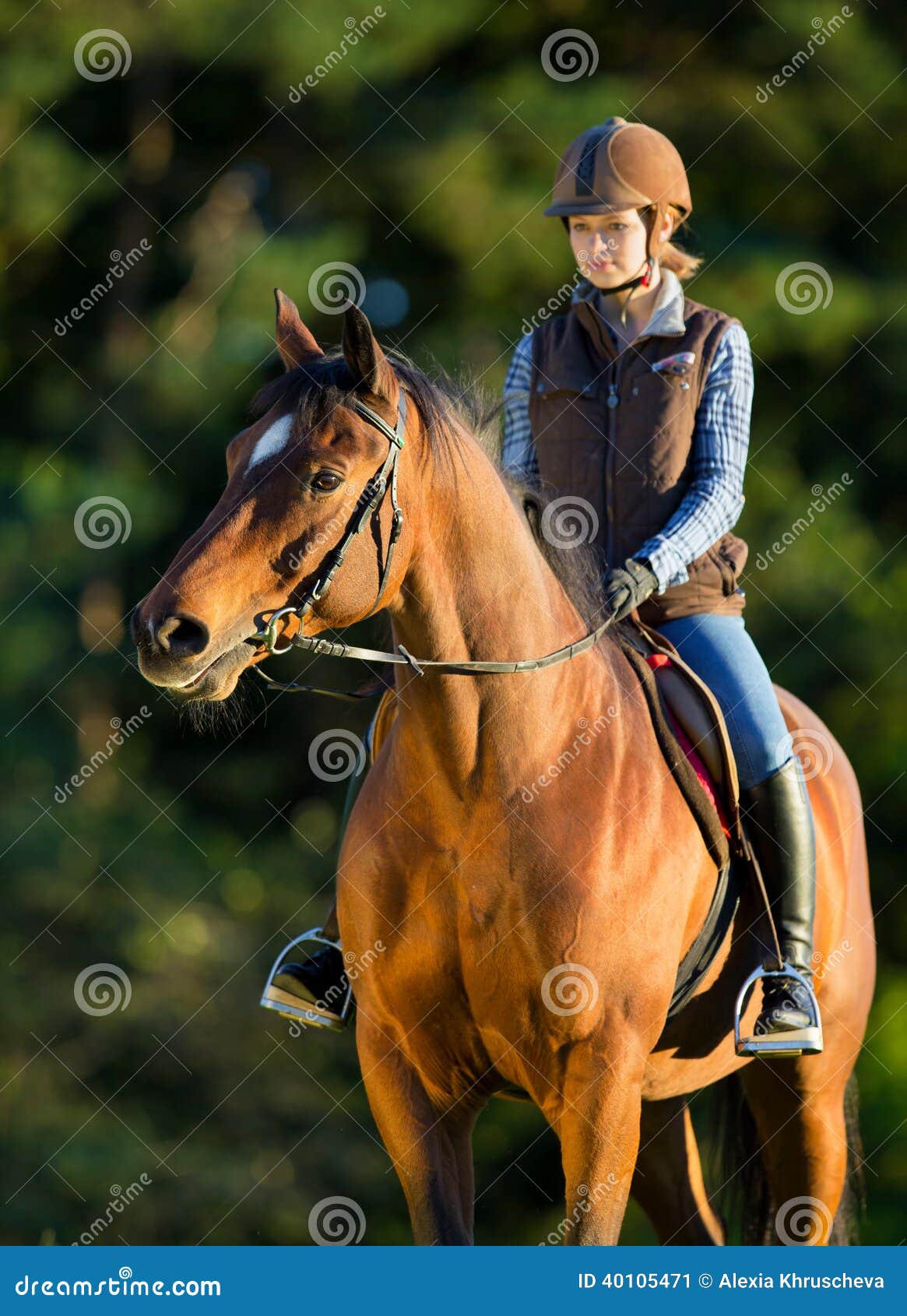 Young Woman Riding a Horse. Stock Image - Image of glamour, equestrian ...
