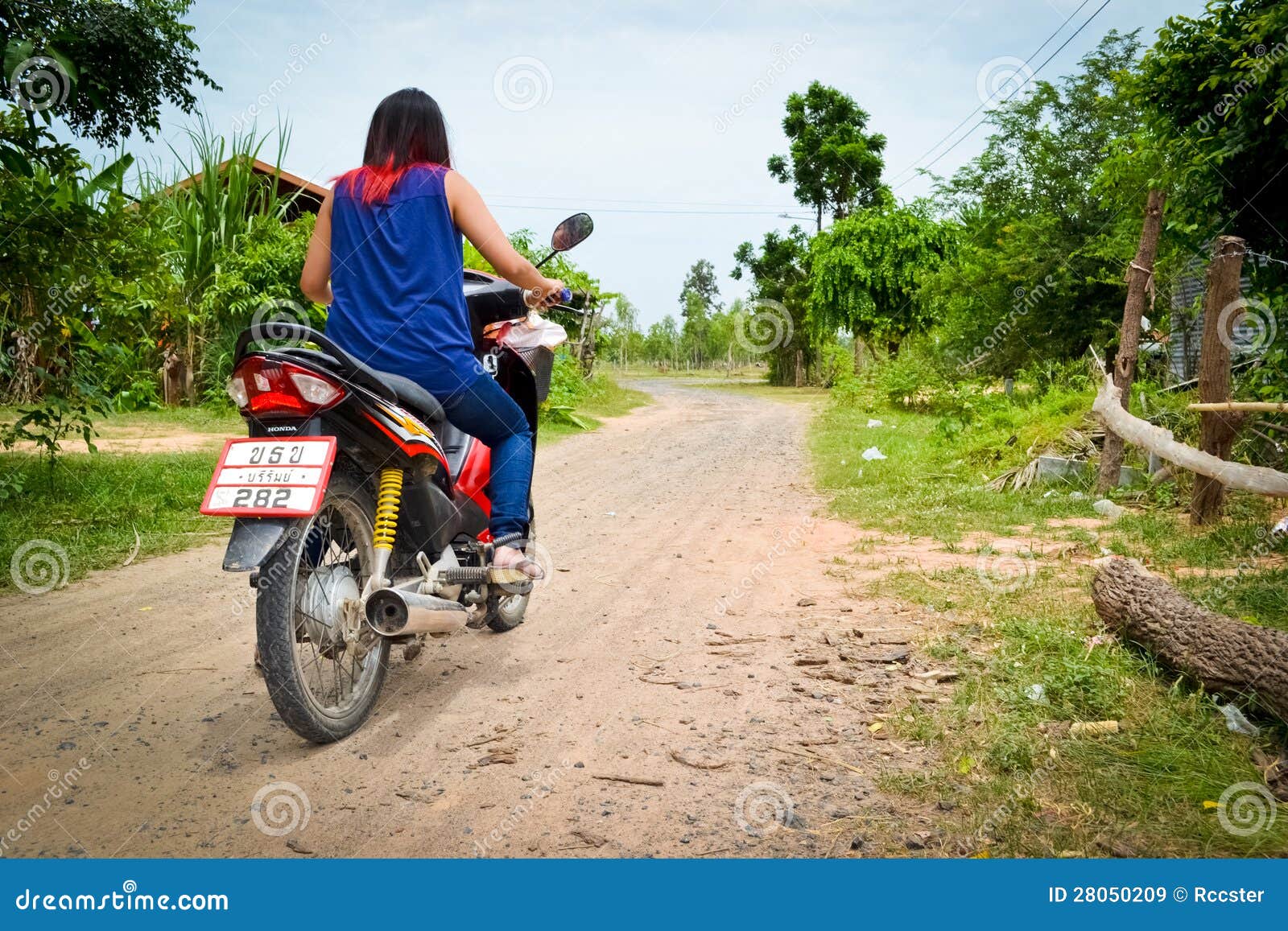 Young Woman Riding a Motorcycle Editorial Stock Image - Image of ...