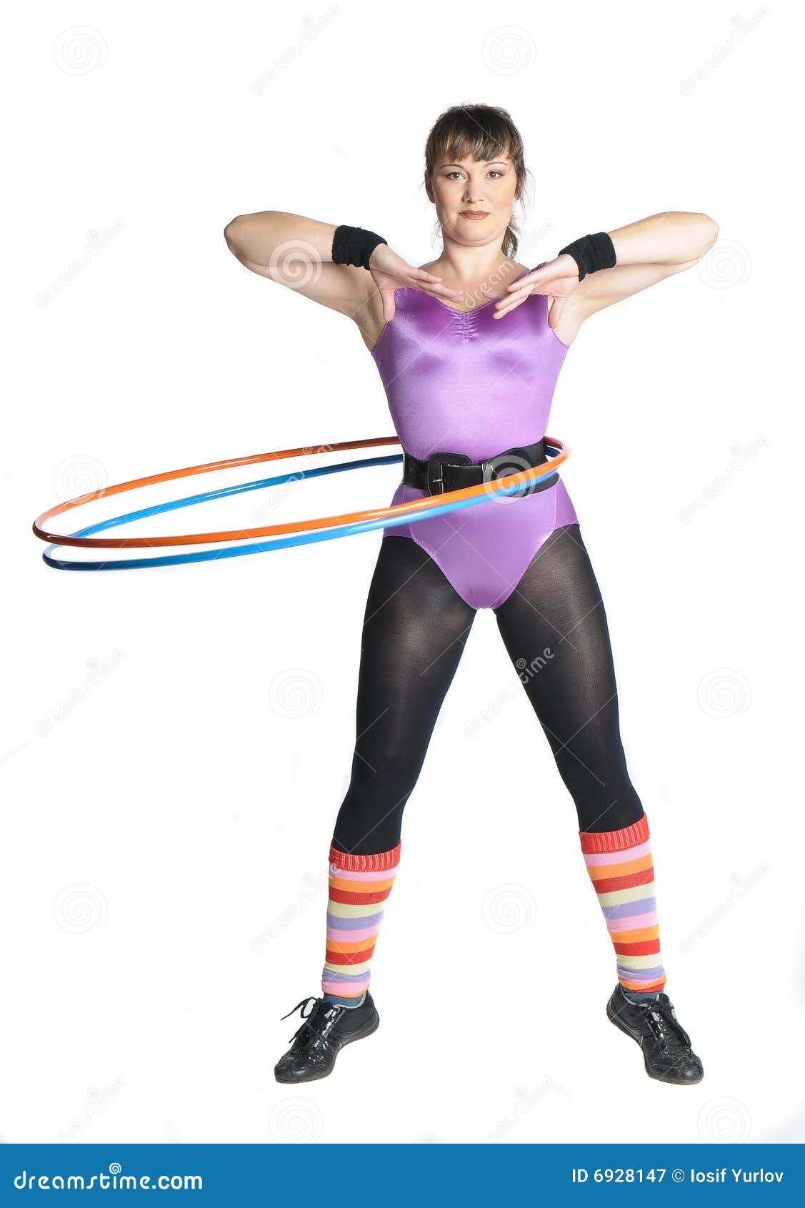 Young Woman Rolling Hula - Hoops Stock Image - Image of movement, hoop ...