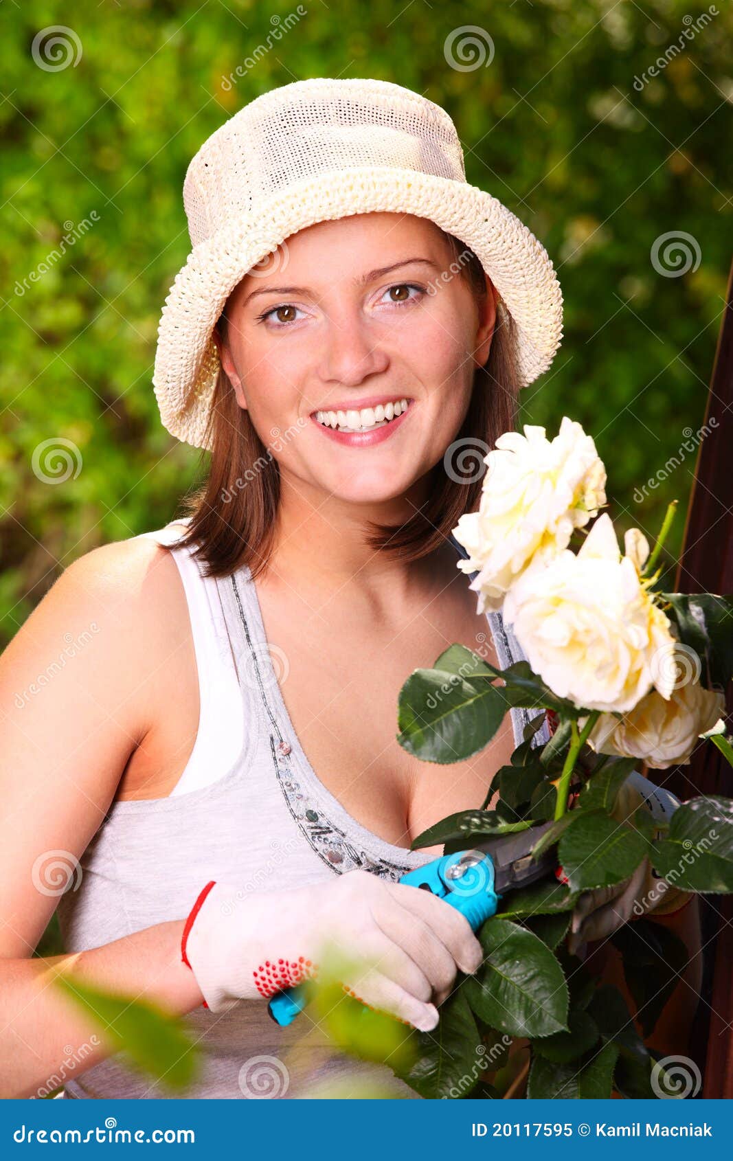 Young woman with roses stock image. Image of concept - 20117595